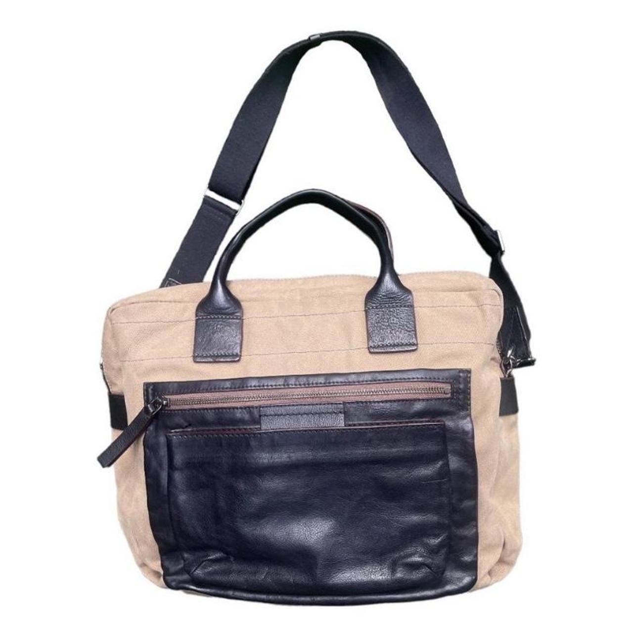 Marc Jacobs Men’s Leather and Canvas bag Excellent... - Depop