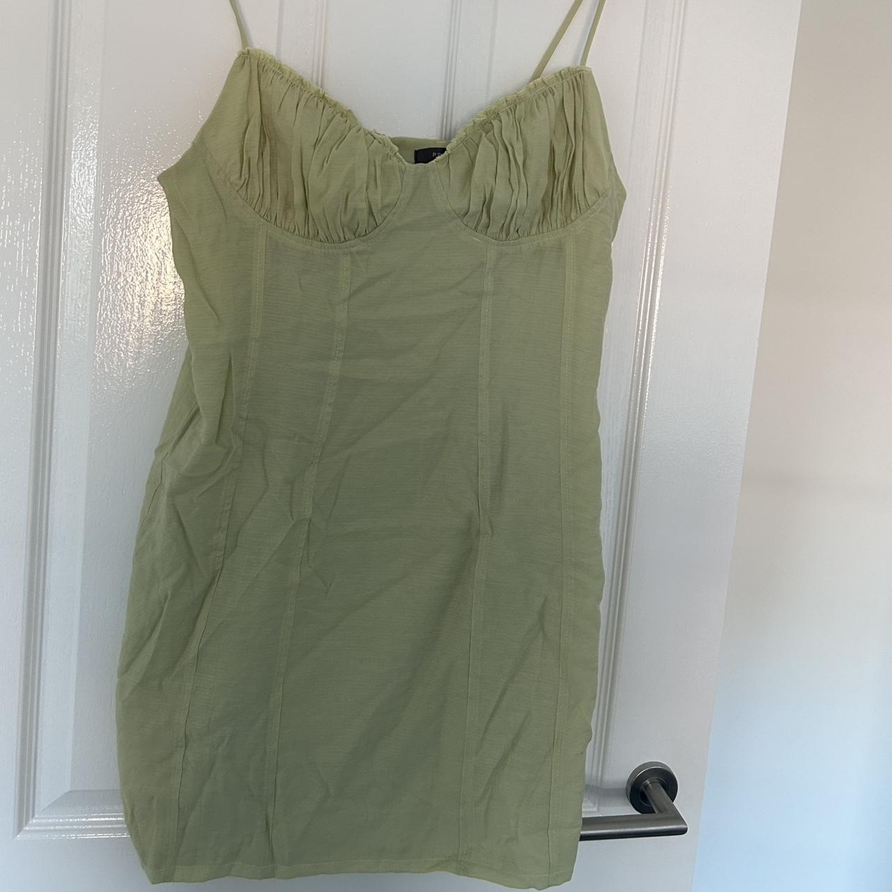 Primark sage green dress Size... - Depop