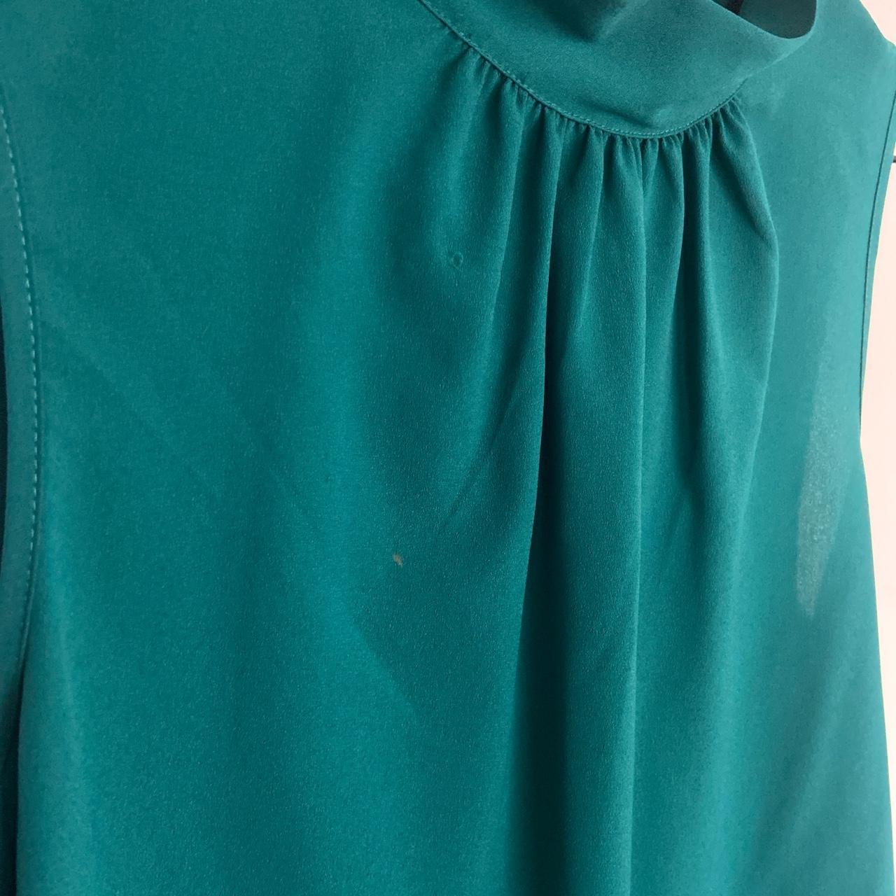 French connection green High neck top Size 10... - Depop