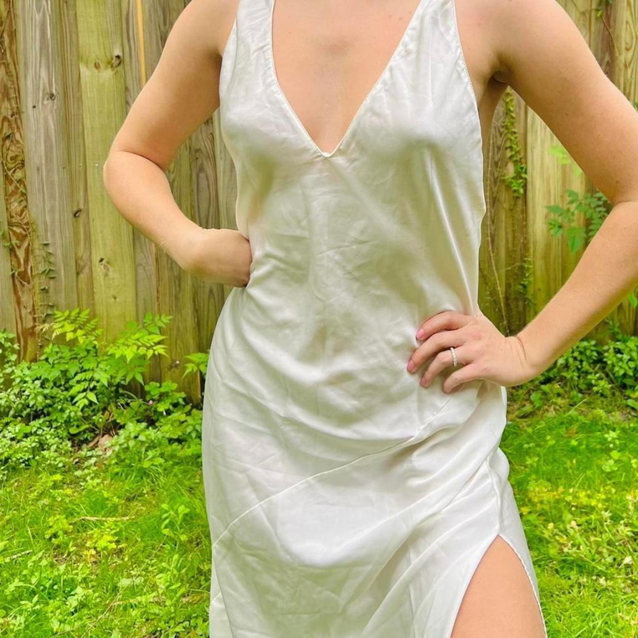 90s Victoria’s Secret Collection white satin... - Depop
