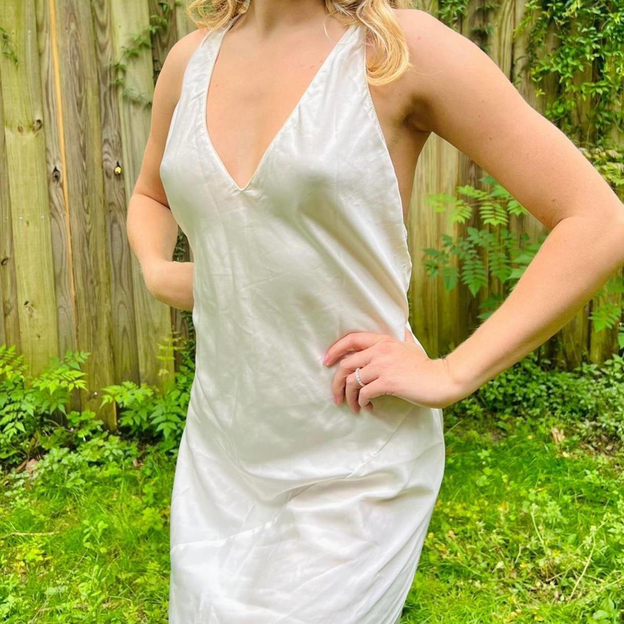 90s Victoria’s Secret Collection white satin... - Depop