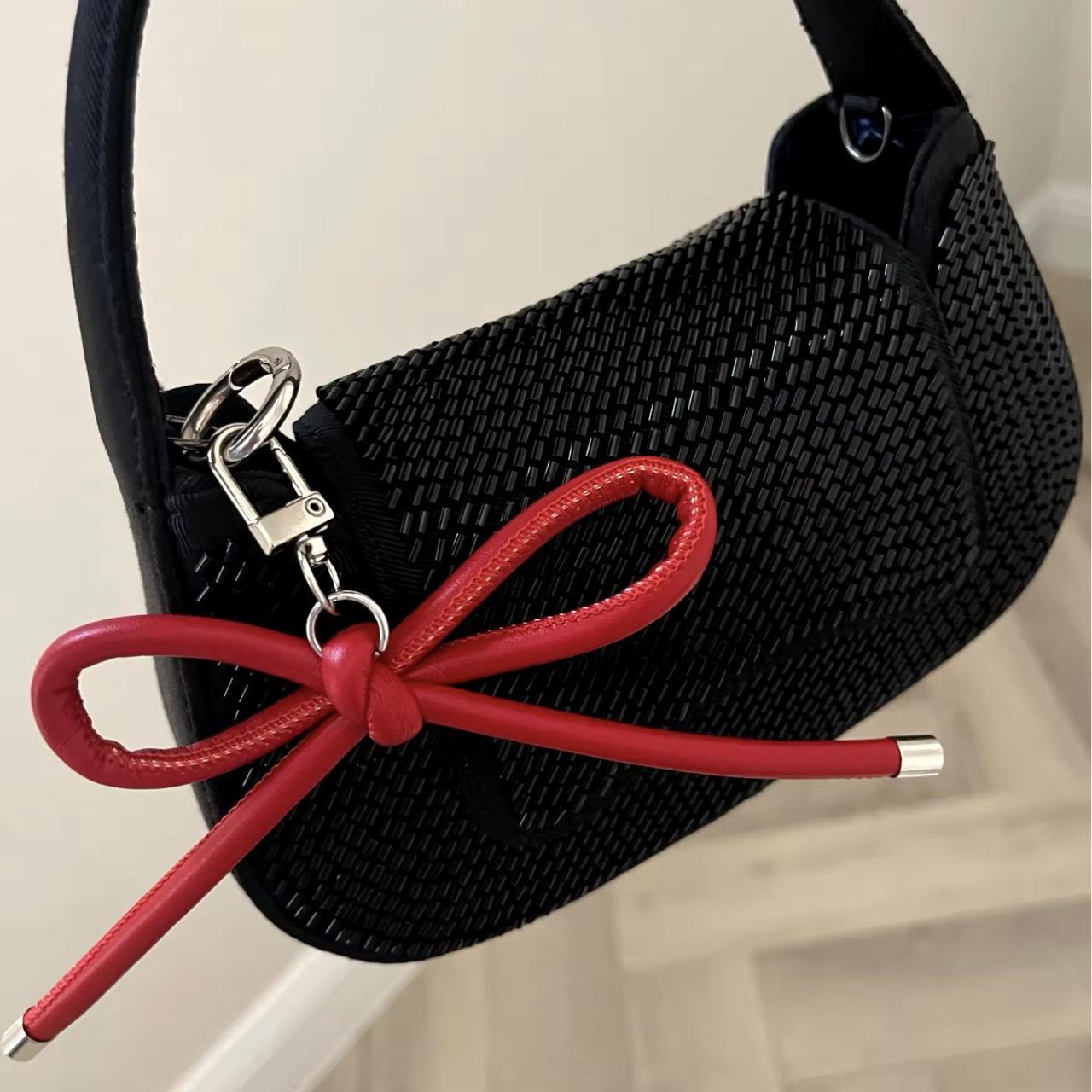 RED BOW RIBBON KEY CHAIN BAG CHARM Such a cute key... - Depop