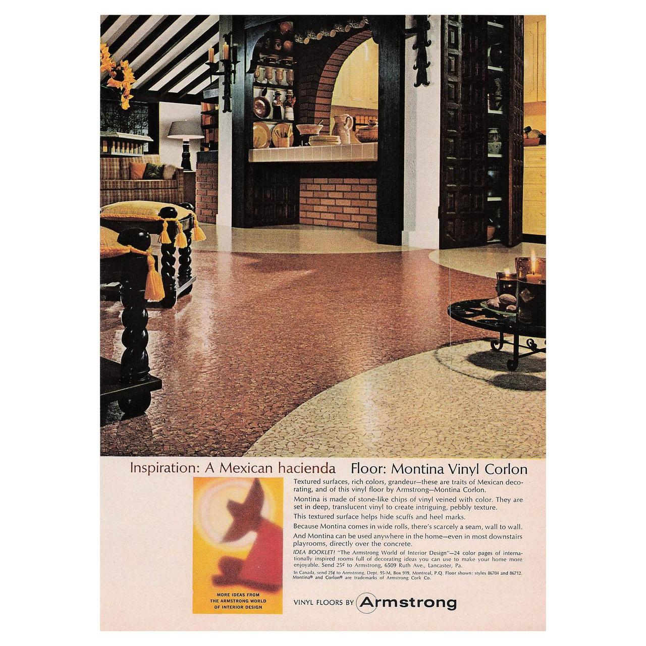 Original print ad for Armstrong Vinyl Corlon... | Depop