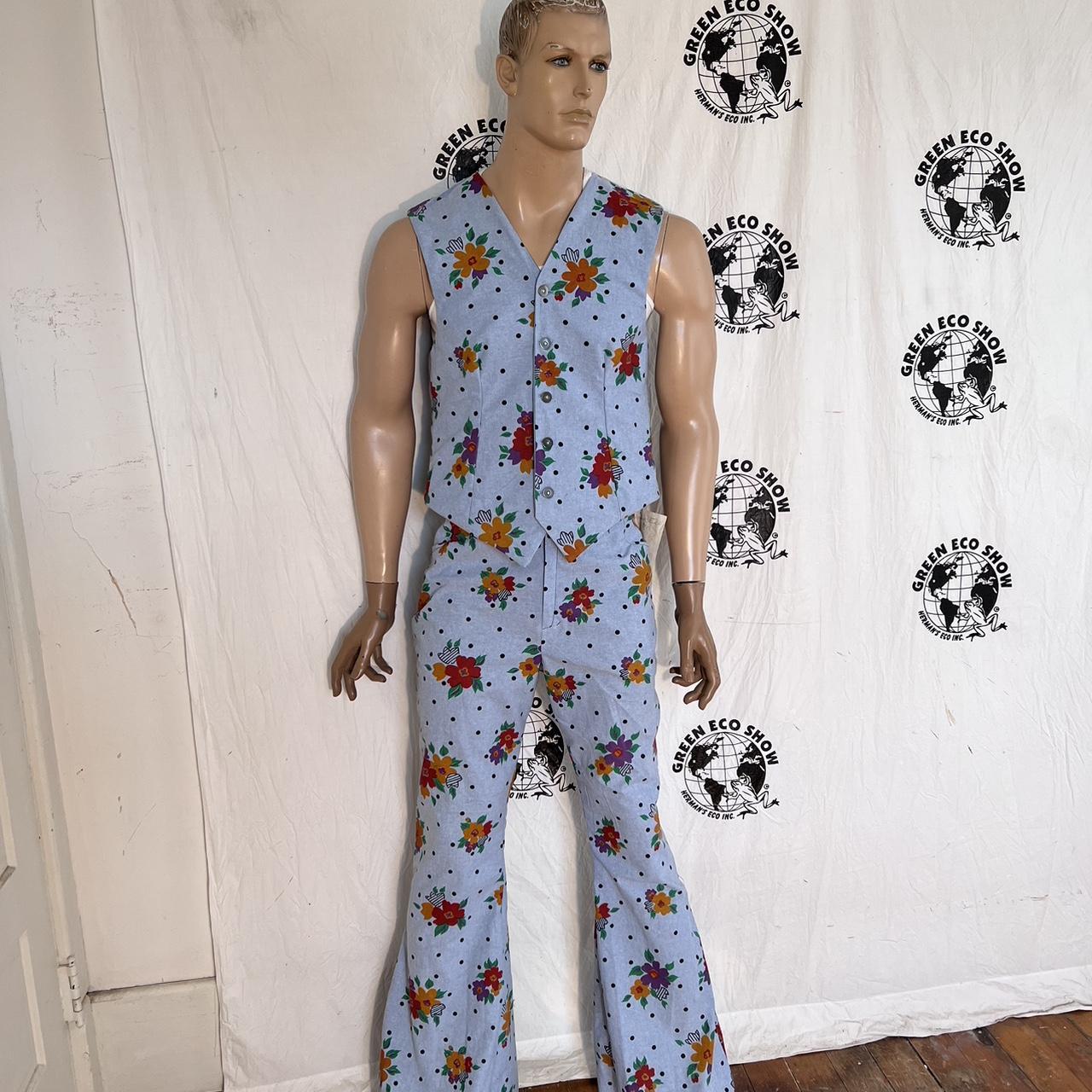 Men's Blue and Red Suit | Depop