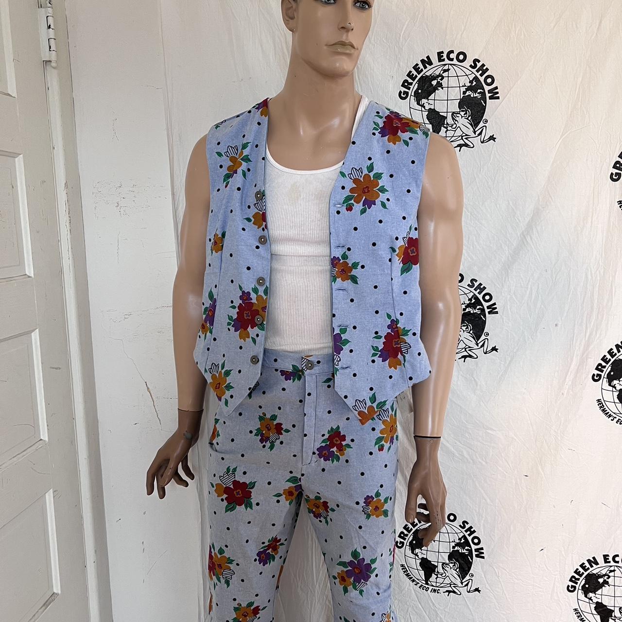 Men's Blue and Red Suit | Depop