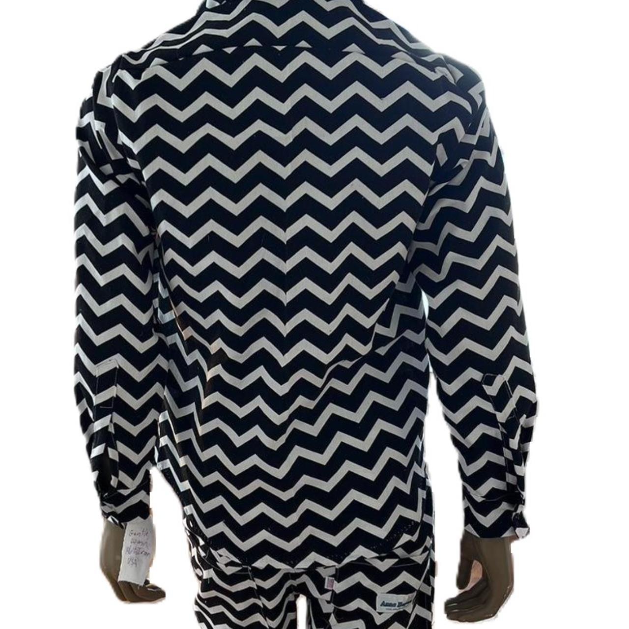 Mens Chevron Mod Suit sz 42 , pants are 35-36” , 32”... - Depop