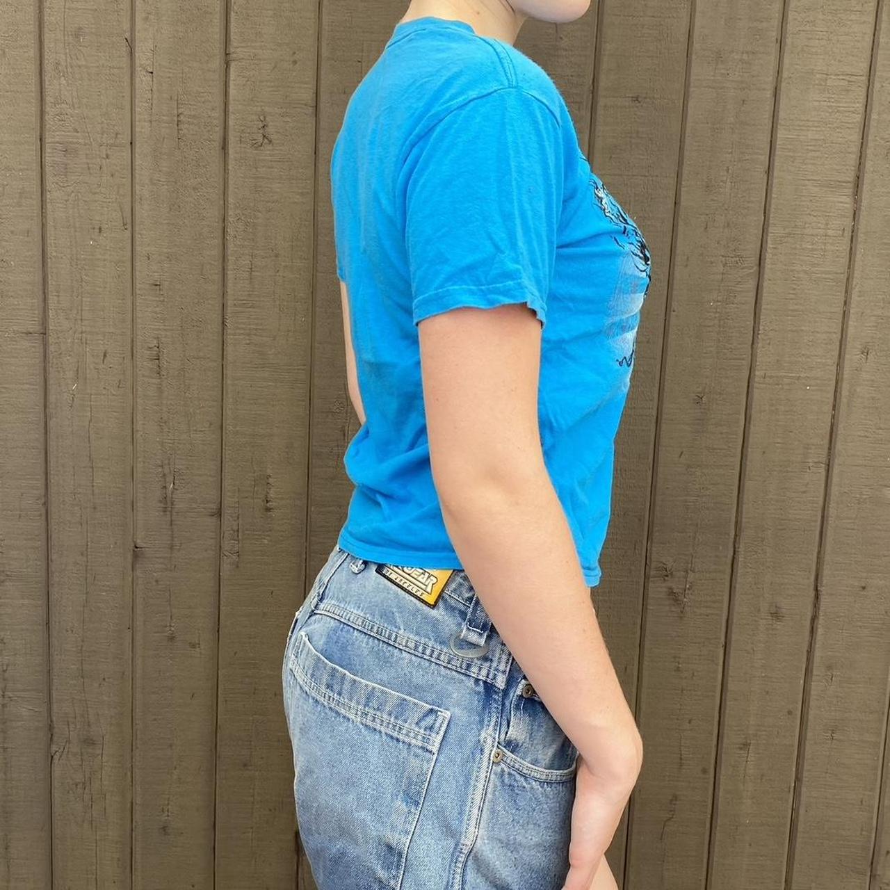 Cyber Y2K grunge mall goth tribal blue baby... - Depop