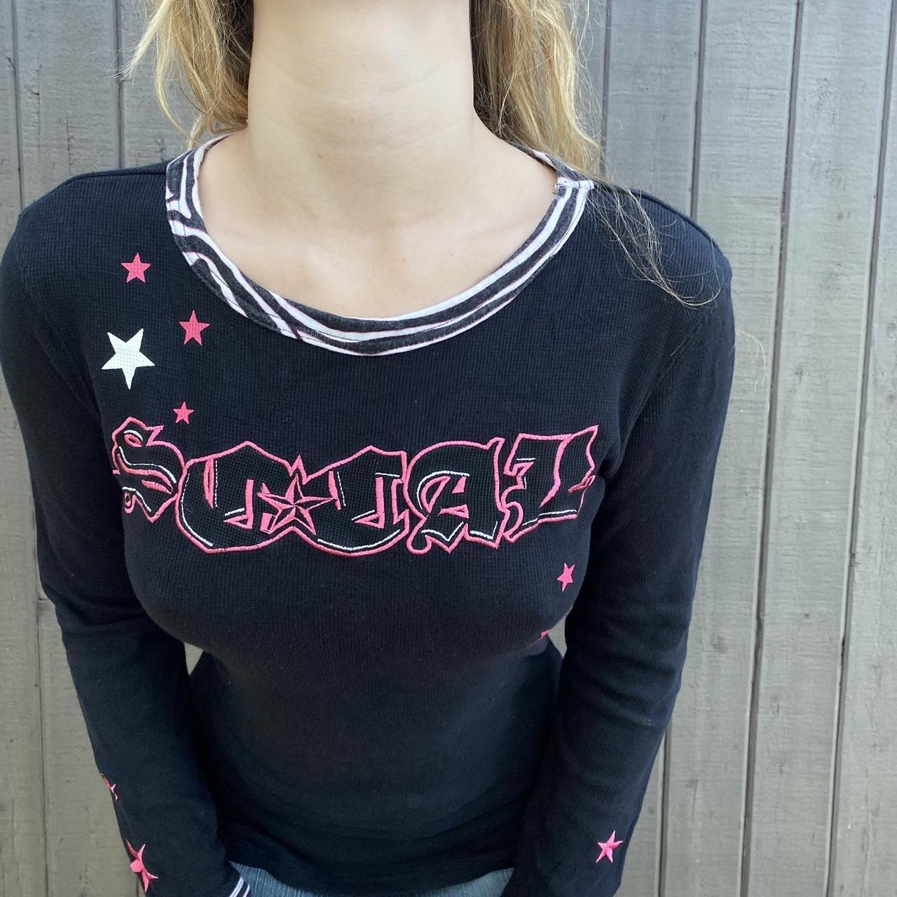 ☠️Crazy rare y2k so cal pink star thermal 💕 open to... - Depop