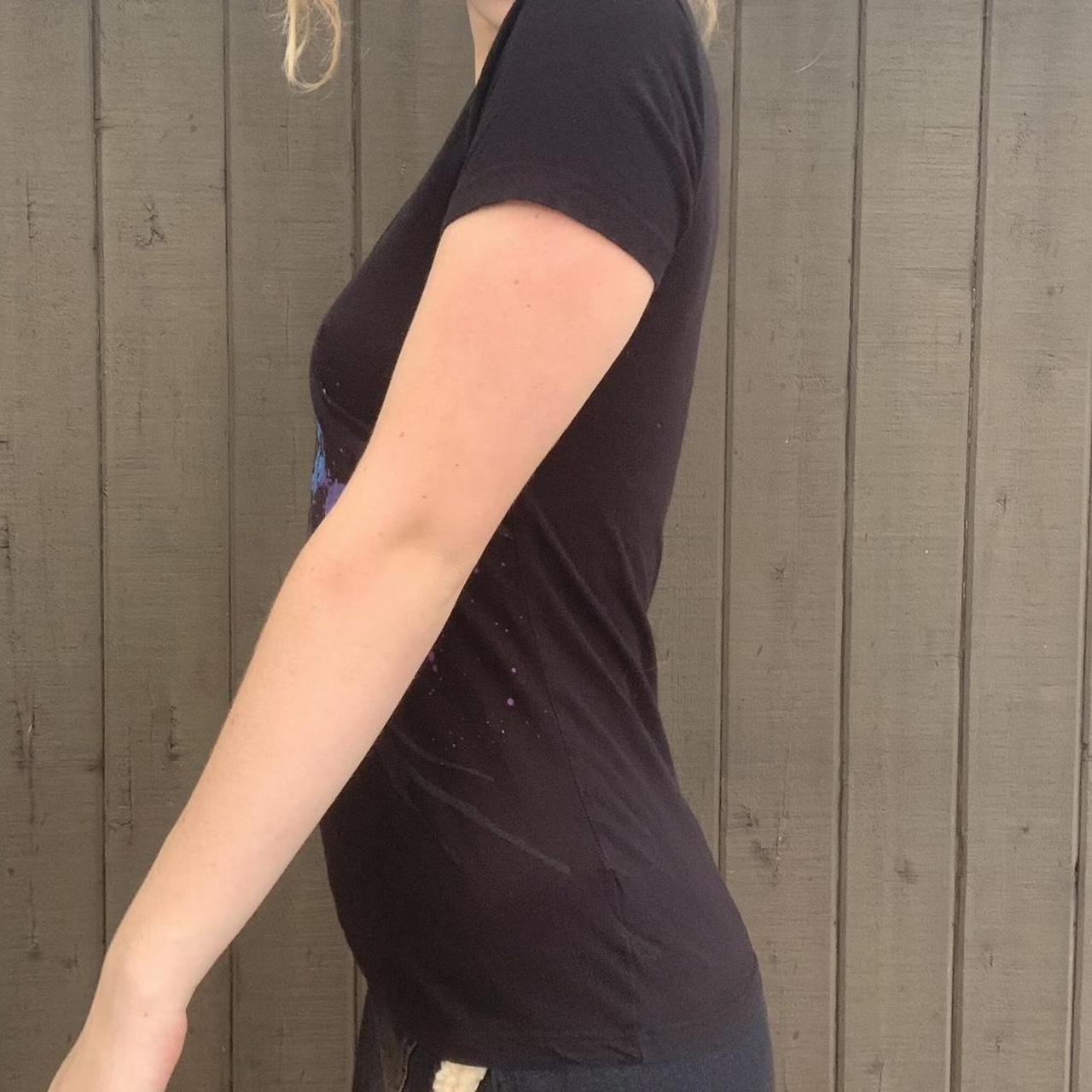 Cyber y2k grunge mall goth fox racing rainbow v neck... - Depop