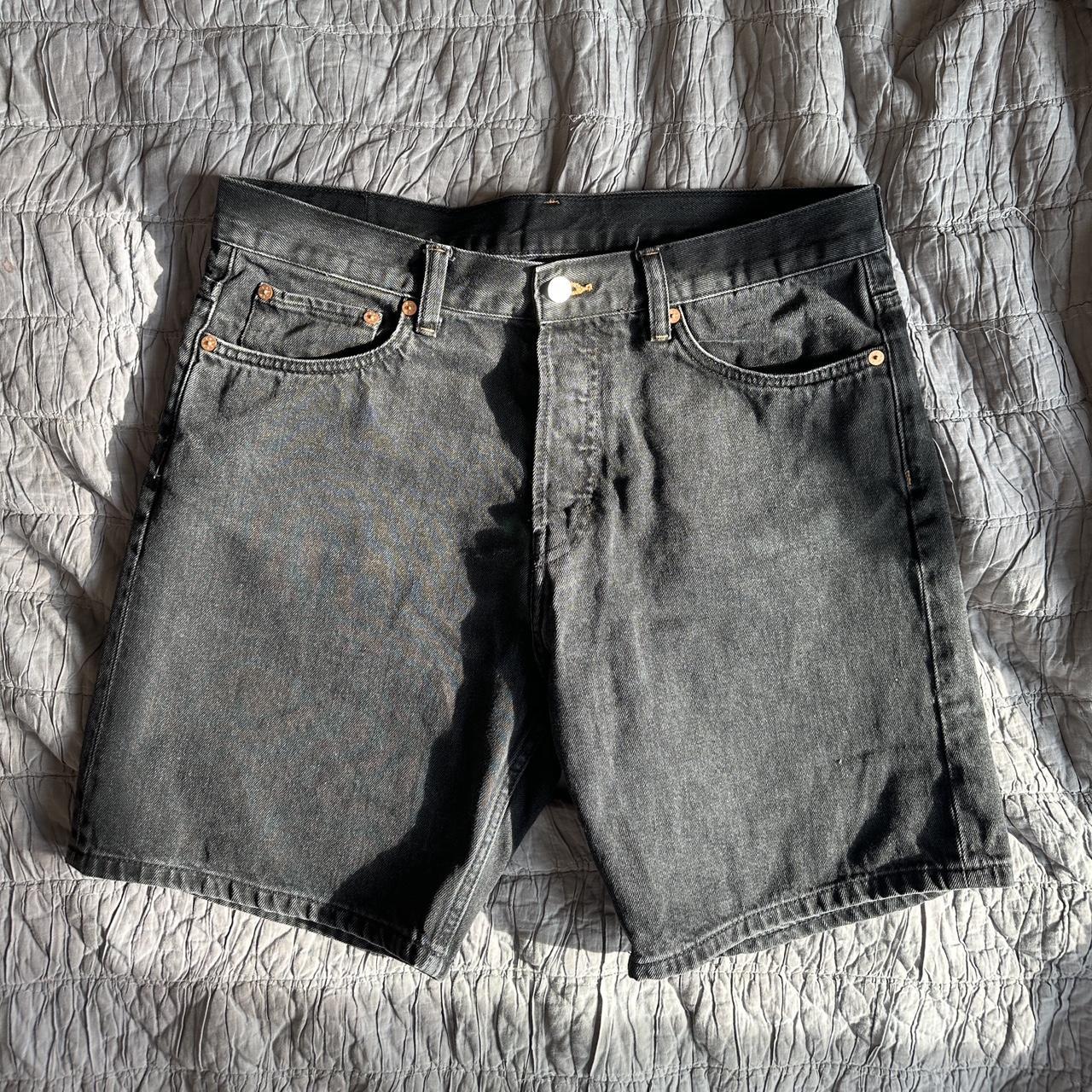 Weekday space relaxed denim shorts Classic timeless... - Depop