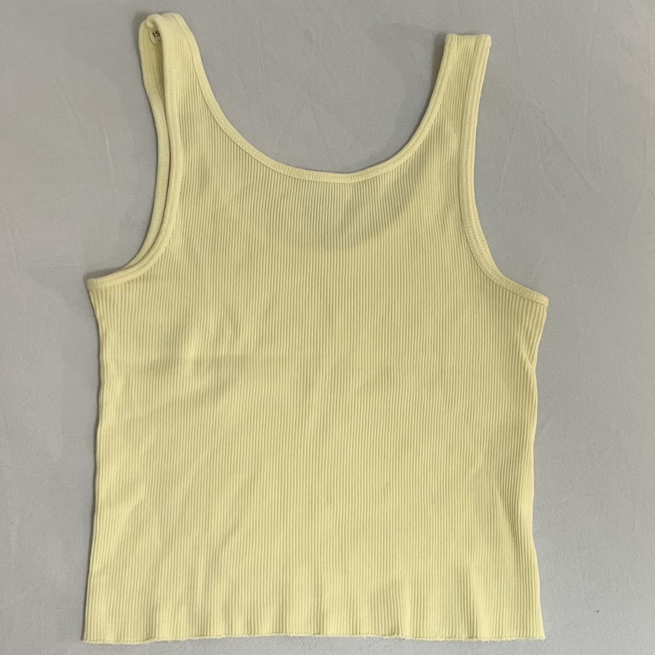 Brandy Melville light yellow tank top Super cute &... - Depop