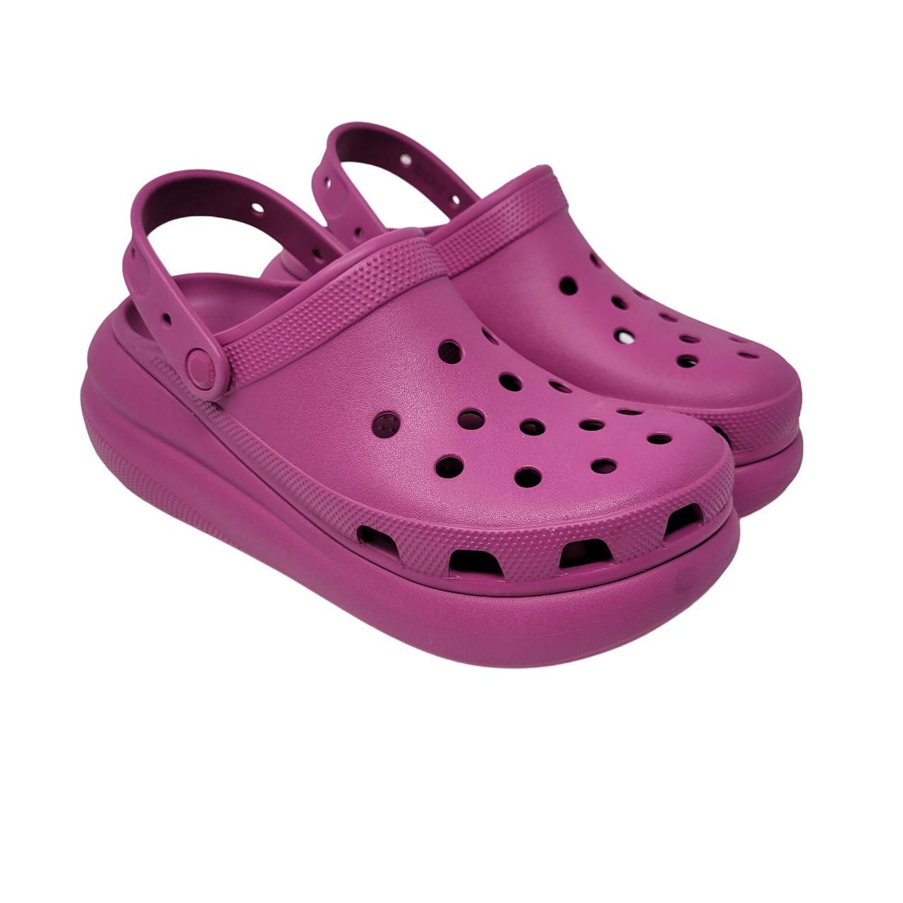 These Crocs Crush Clog Lifestyle Slippers in Fuchsia... - Depop