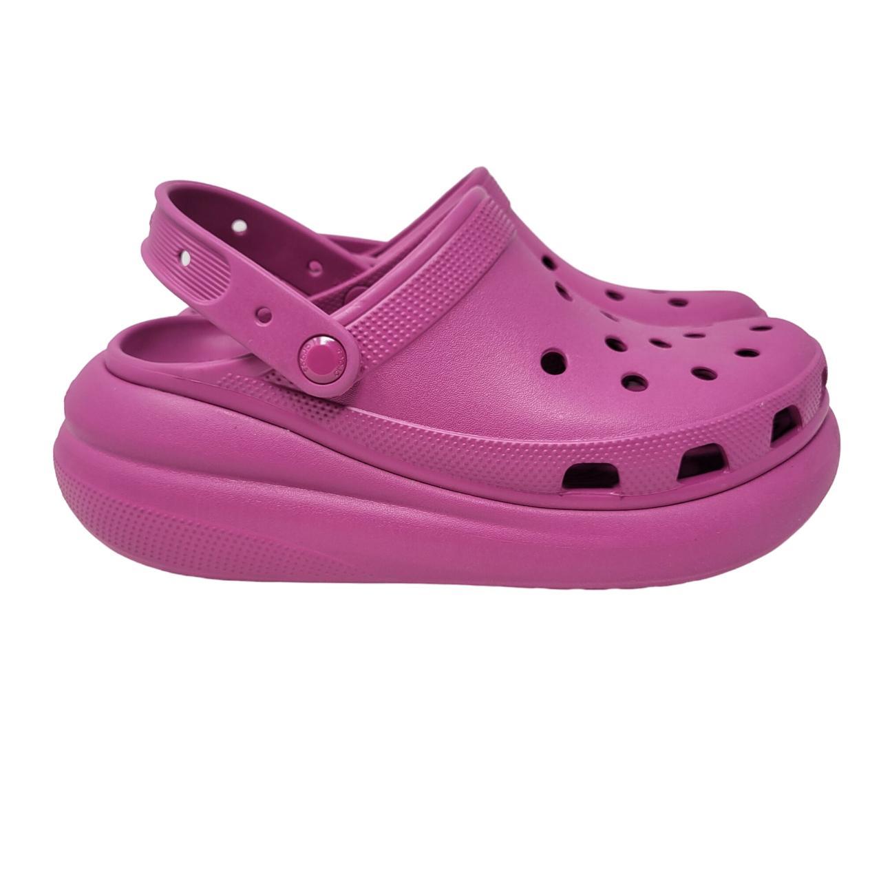 These Crocs Crush Clog Lifestyle Slippers in Fuchsia... - Depop