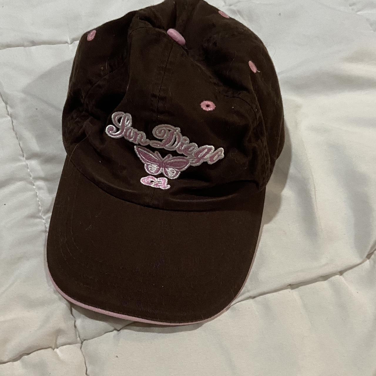 Women's Brown and Pink Hat | Depop