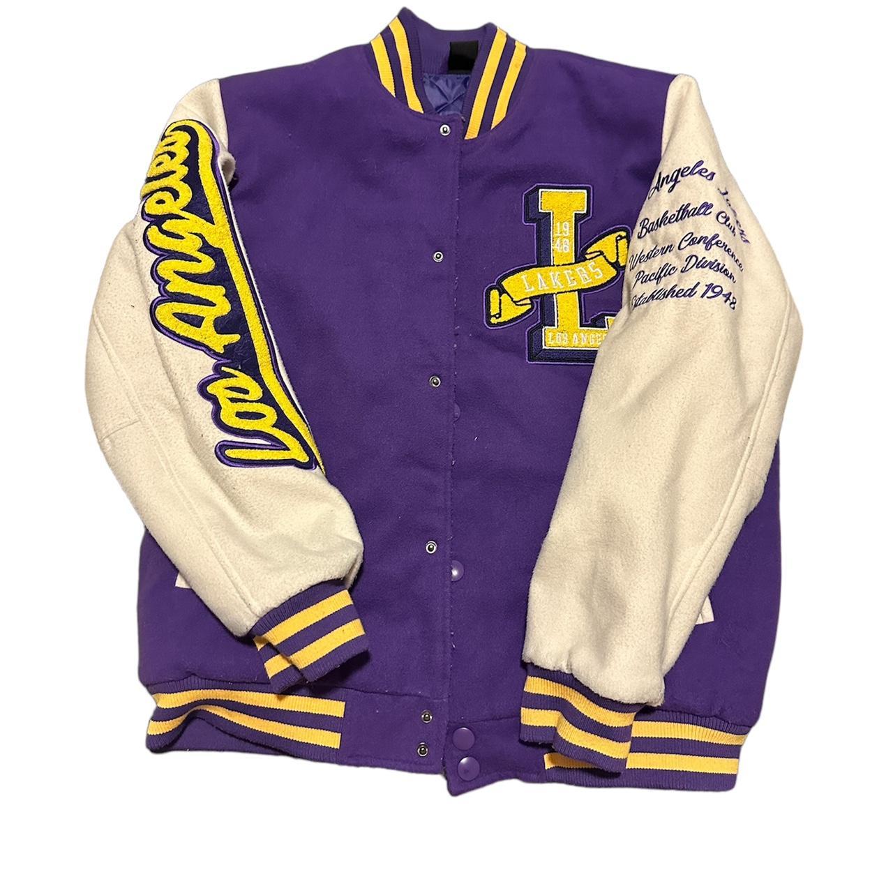 lakers varsity jacket!! #varsityjacket #modern... - Depop