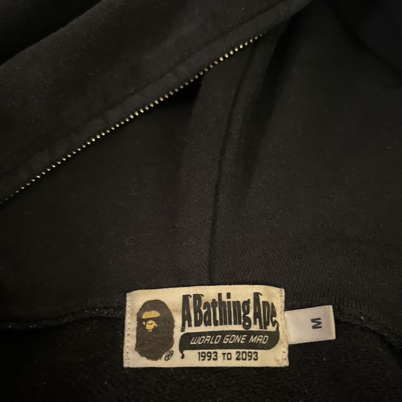 bape full zip double zipper hoodie spell out star... - Depop