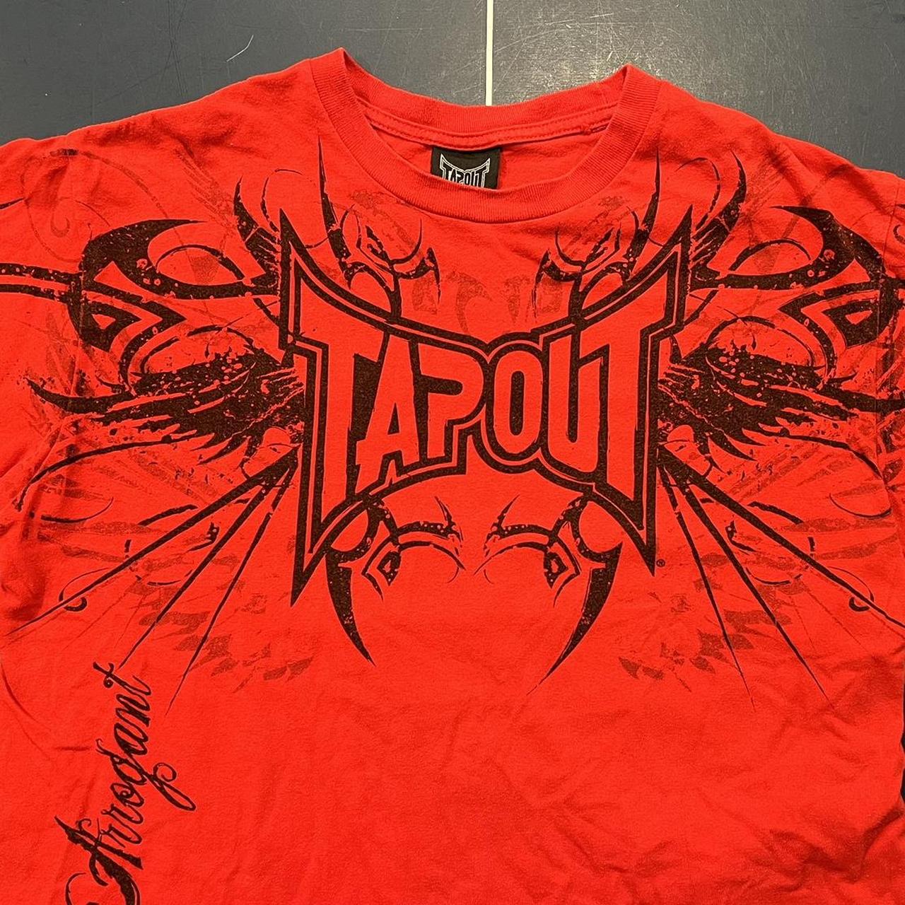 rare mma tapout t shirt. insane design. Length:... - Depop