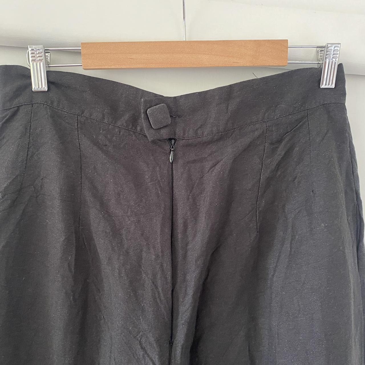 Kuwaii black culottes with back zip and recognisable... - Depop