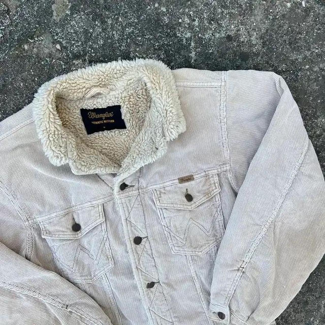 Vintage Wrangler Boxy 80s Sherpa Trucker Jacket... - Depop