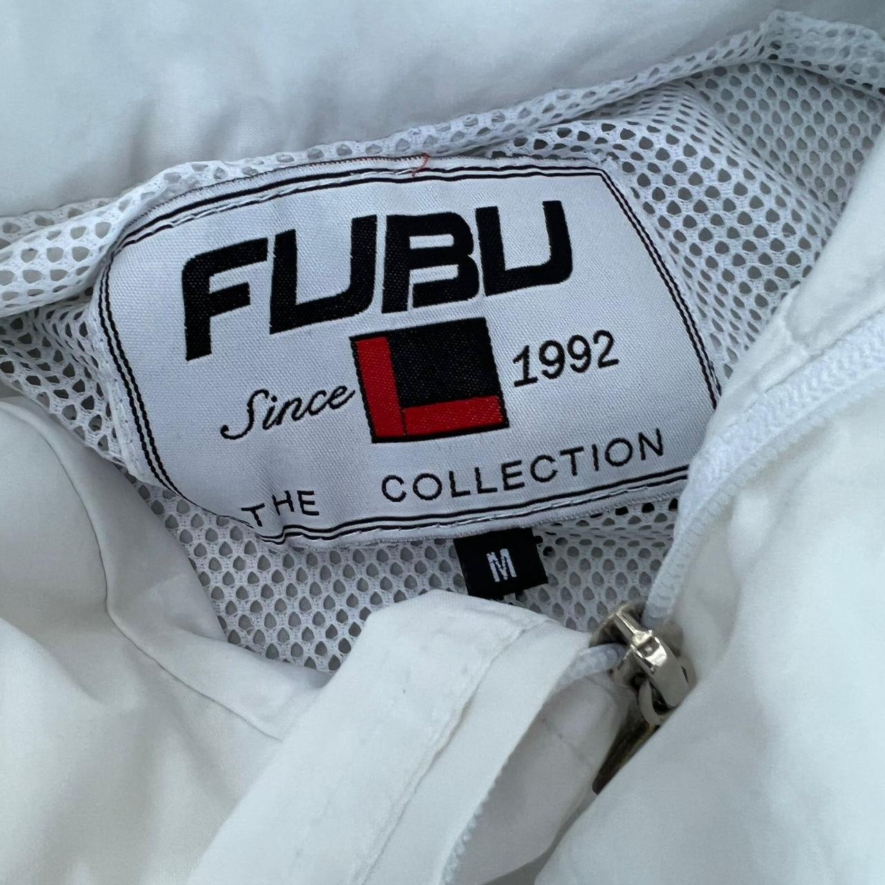 Vintage FUBU Jacket White Made in USA Item is in... - Depop