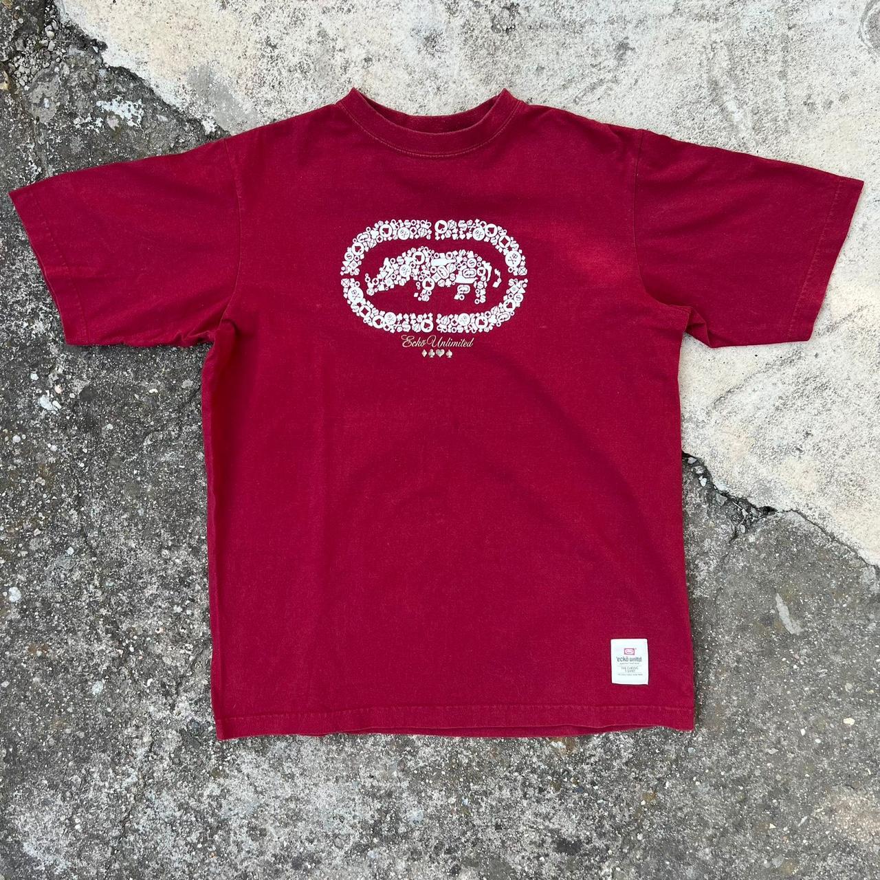 Ecko Unltd. Vintage Y2K Red Tshirt Tee Rap Hip Hop... - Depop