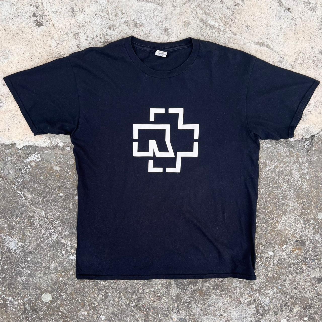Rammstein Vintage 90s Band Tee Tshirt Tee Black Rock... - Depop