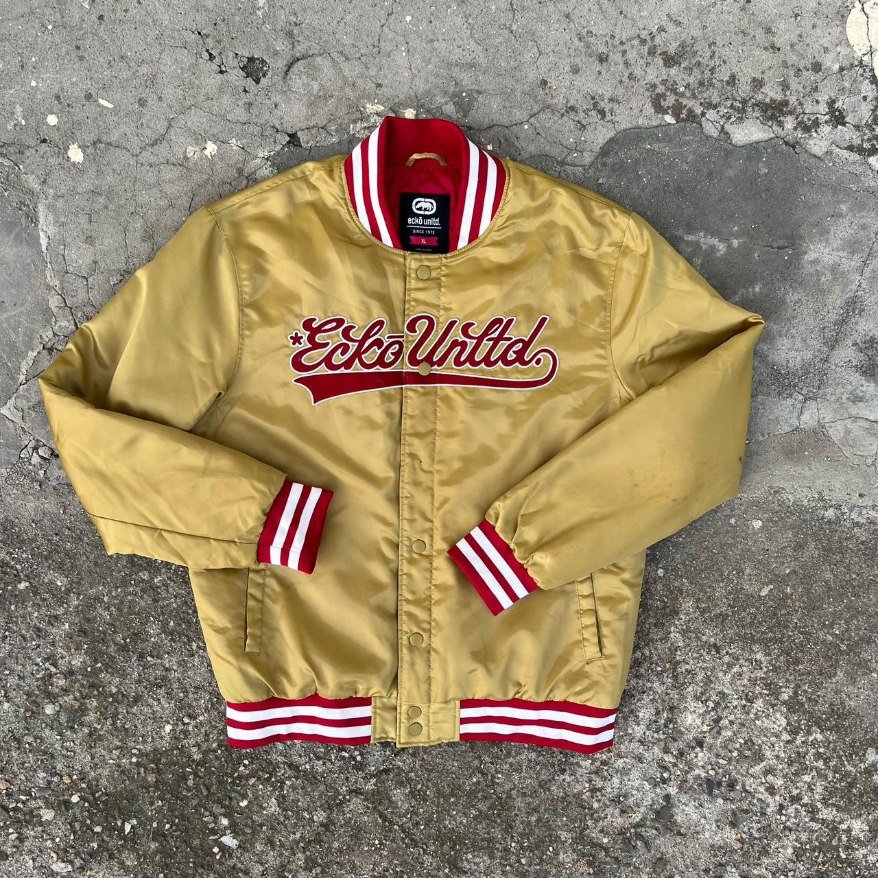 Ecko Unlimited Vintage 90s Bomber Varsity Jacket... - Depop