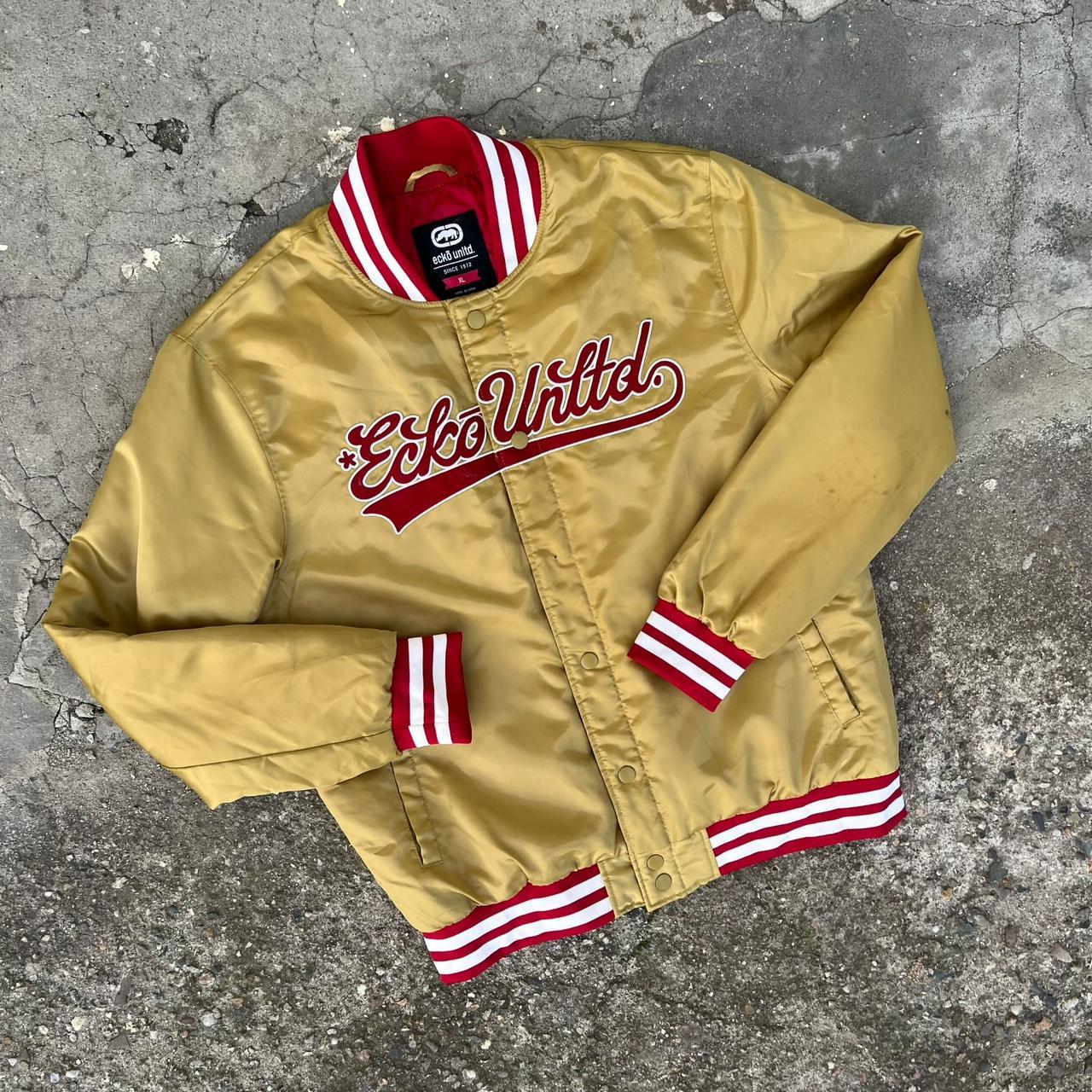 Ecko Unlimited Vintage 90s Bomber Varsity Jacket... - Depop