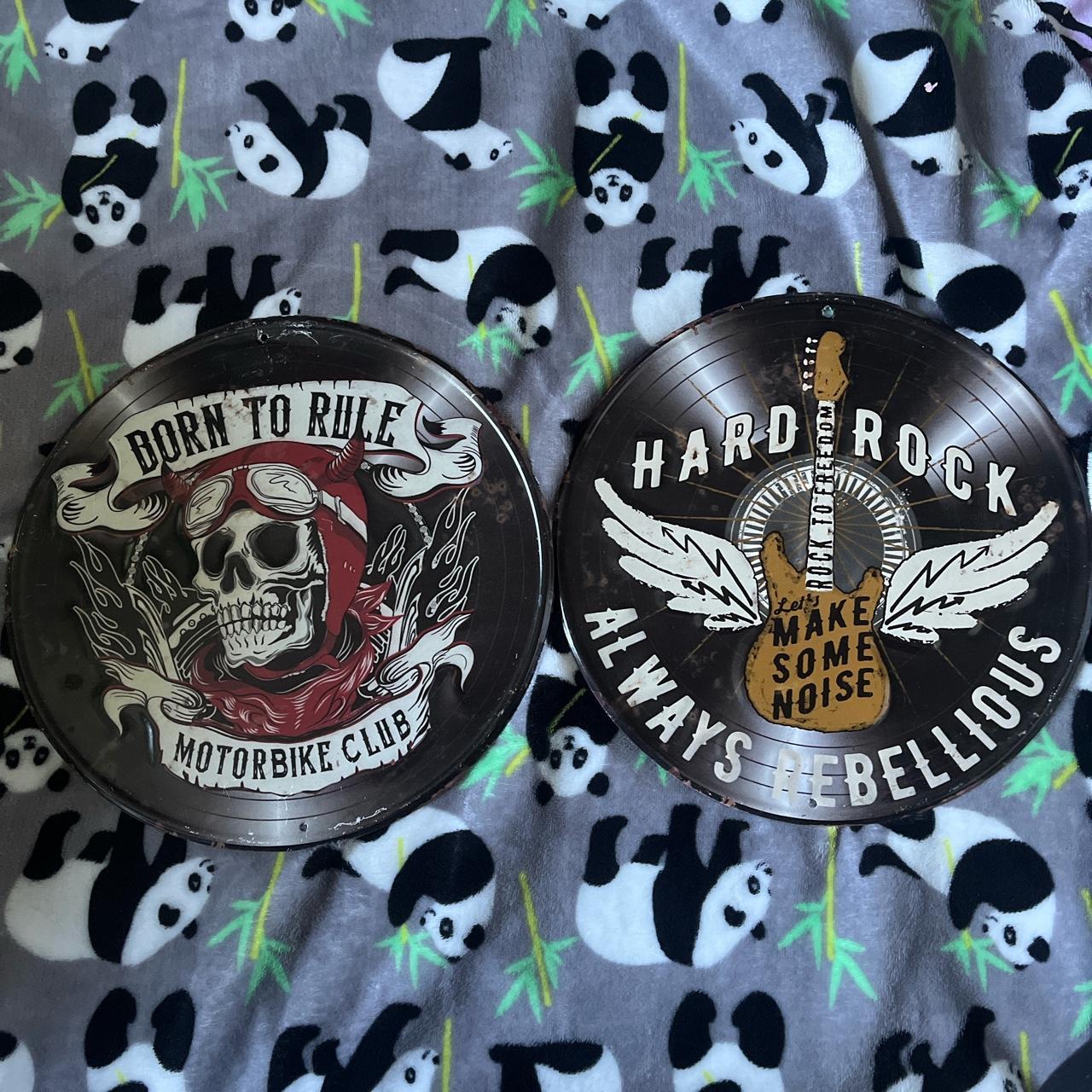 Brand new gothic metal round signs I sell them... - Depop