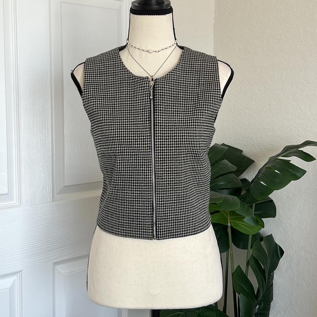 Gingham plaid 90s vest top Vintage Brand Mixit/... - Depop