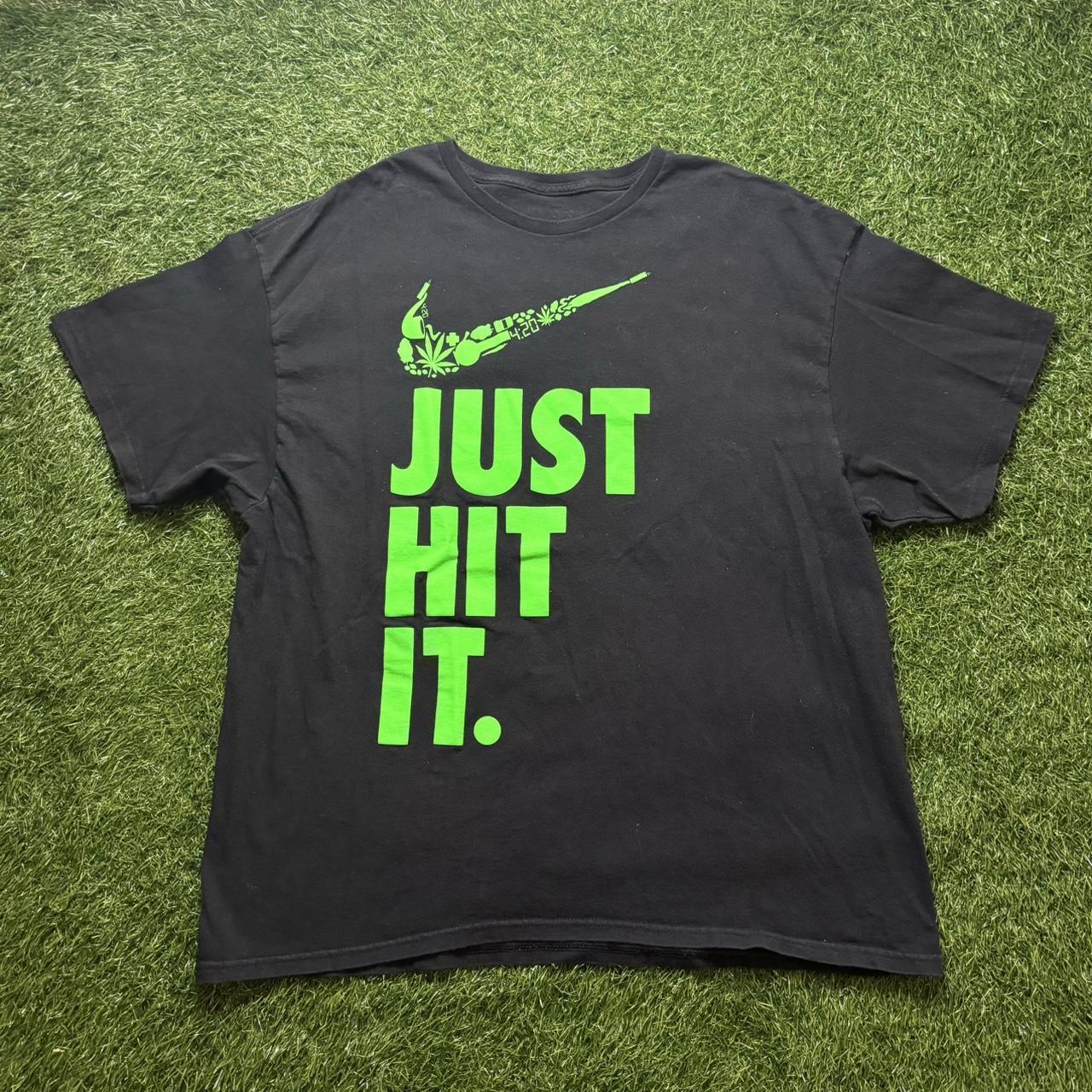 Nike Just Hit It Graphic Shirt Excellent condition... - Depop