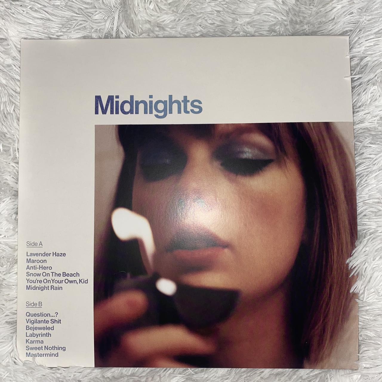 Taylor Swift Midnights moonstone blue vinyl... - Depop Taylor Swift Midnights moonstone blue vinyl... - Depop