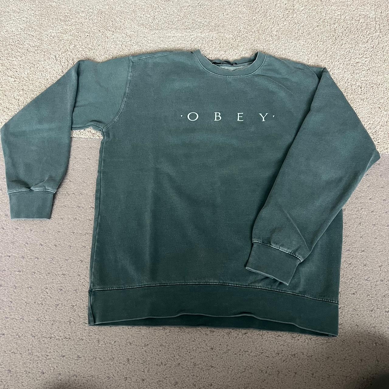 Obey crewneck Size: M Condition: Used - Depop