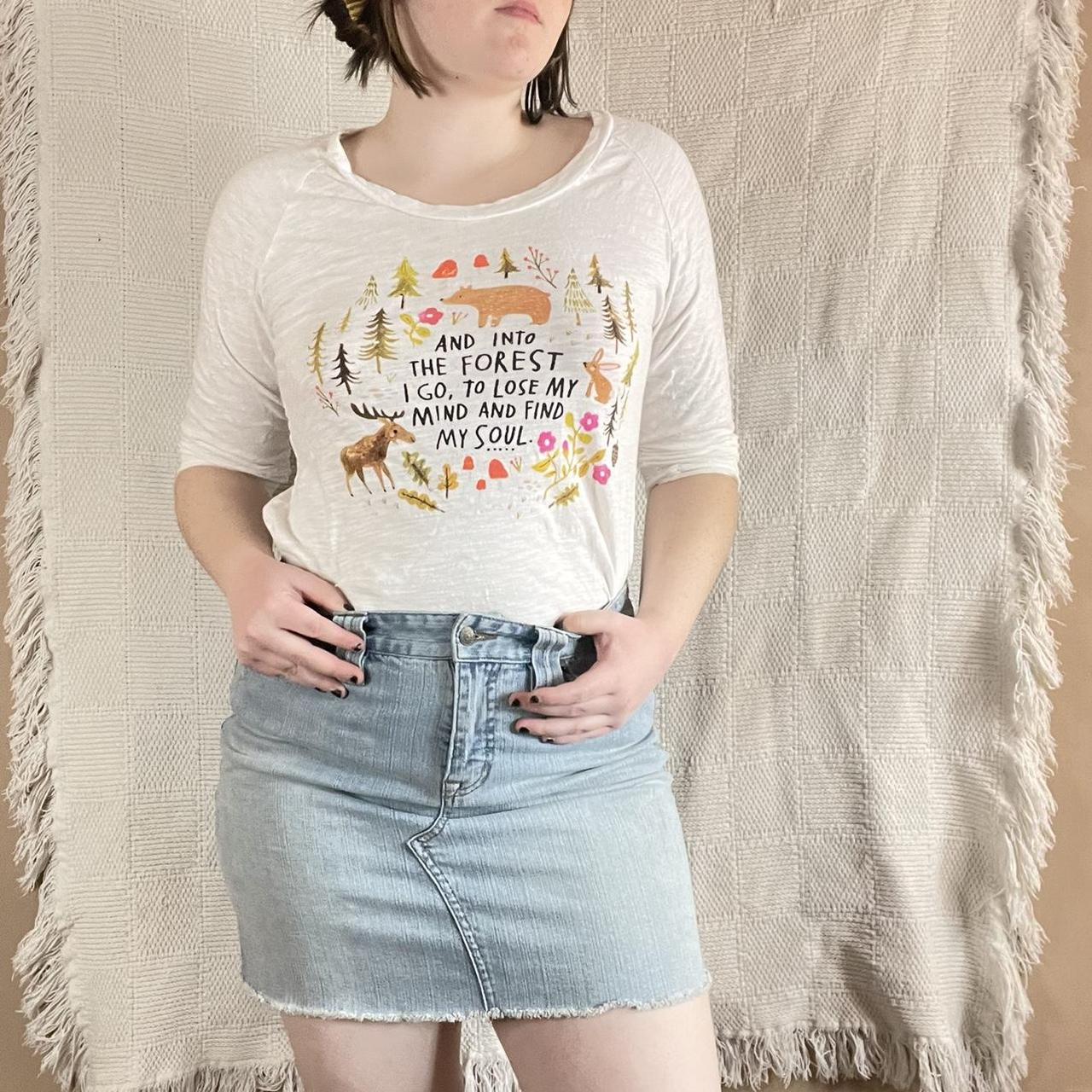 Natural Life three quarter sleeve white shirt with... - Depop