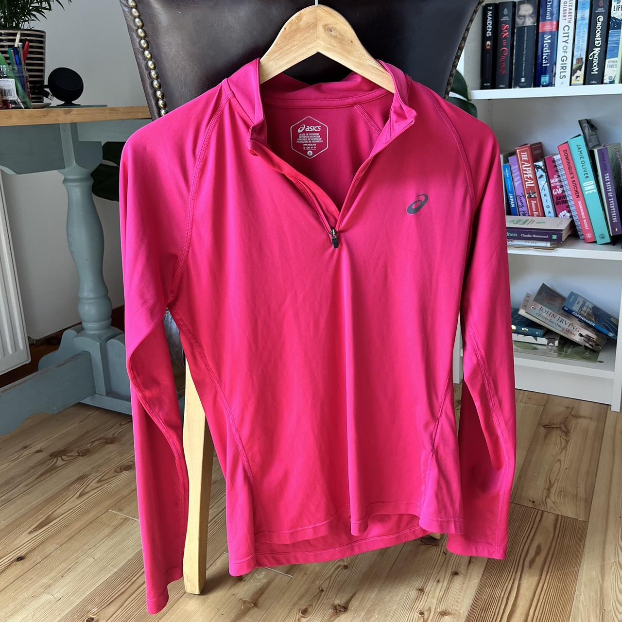 Asics hot pink pacer/running jacket Perfect for... - Depop