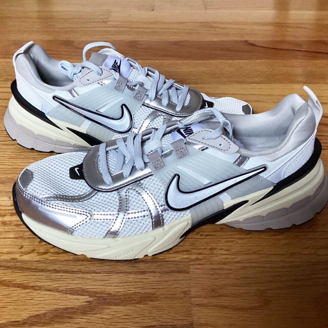 Nike V2K Run Summit White Metallic Silver Women's... - Depop