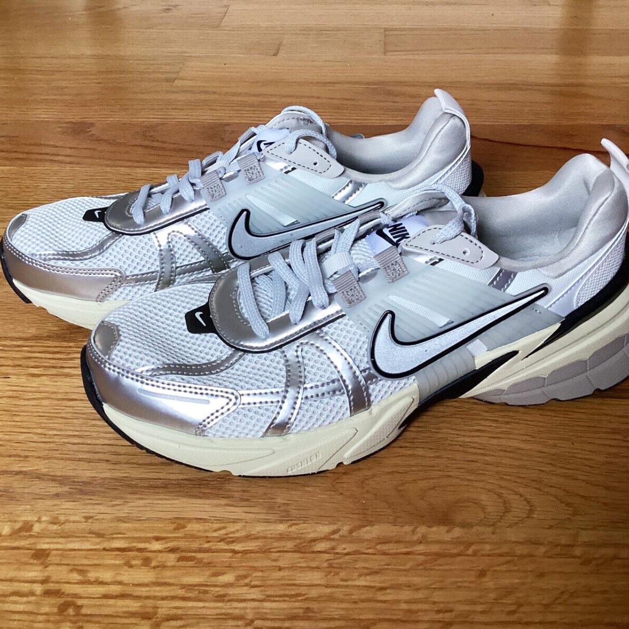 Nike V2K Run Summit White Metallic Silver Women's... - Depop