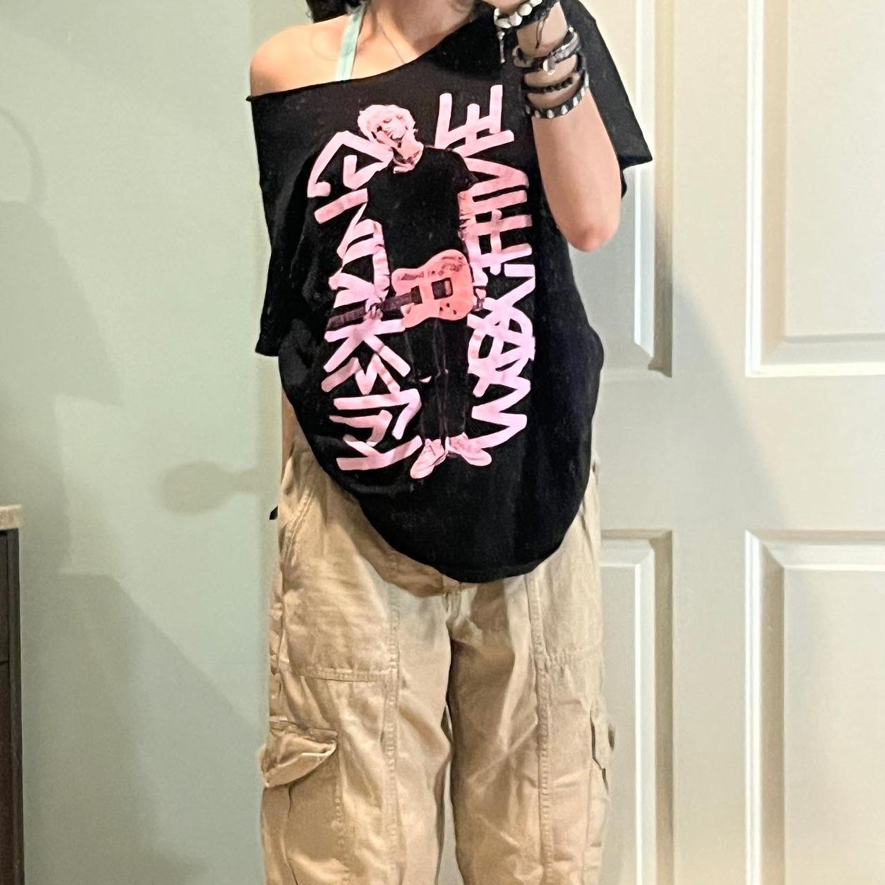 mgk cutout t shirt xs-medium - Depop