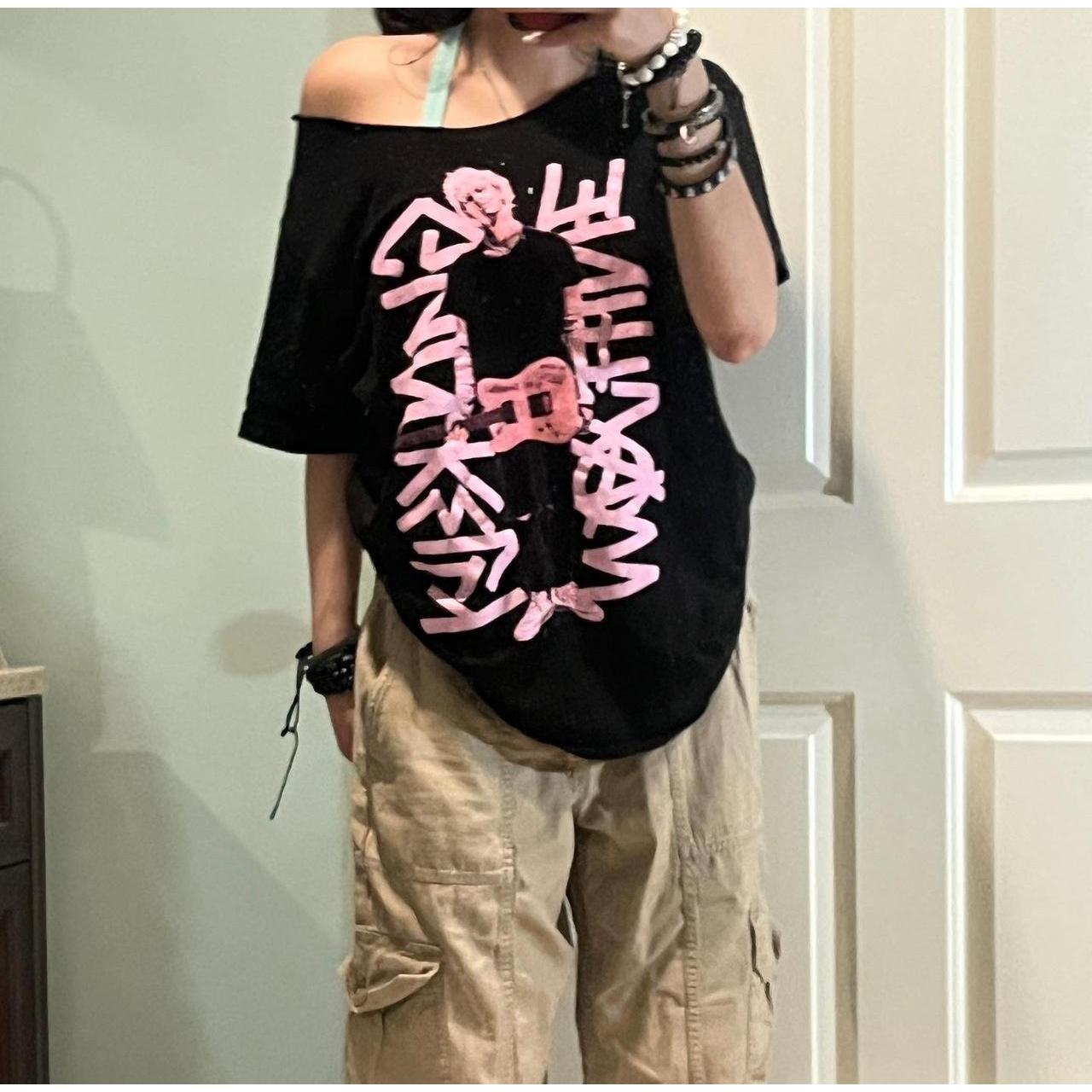 mgk cutout t shirt xs-medium - Depop