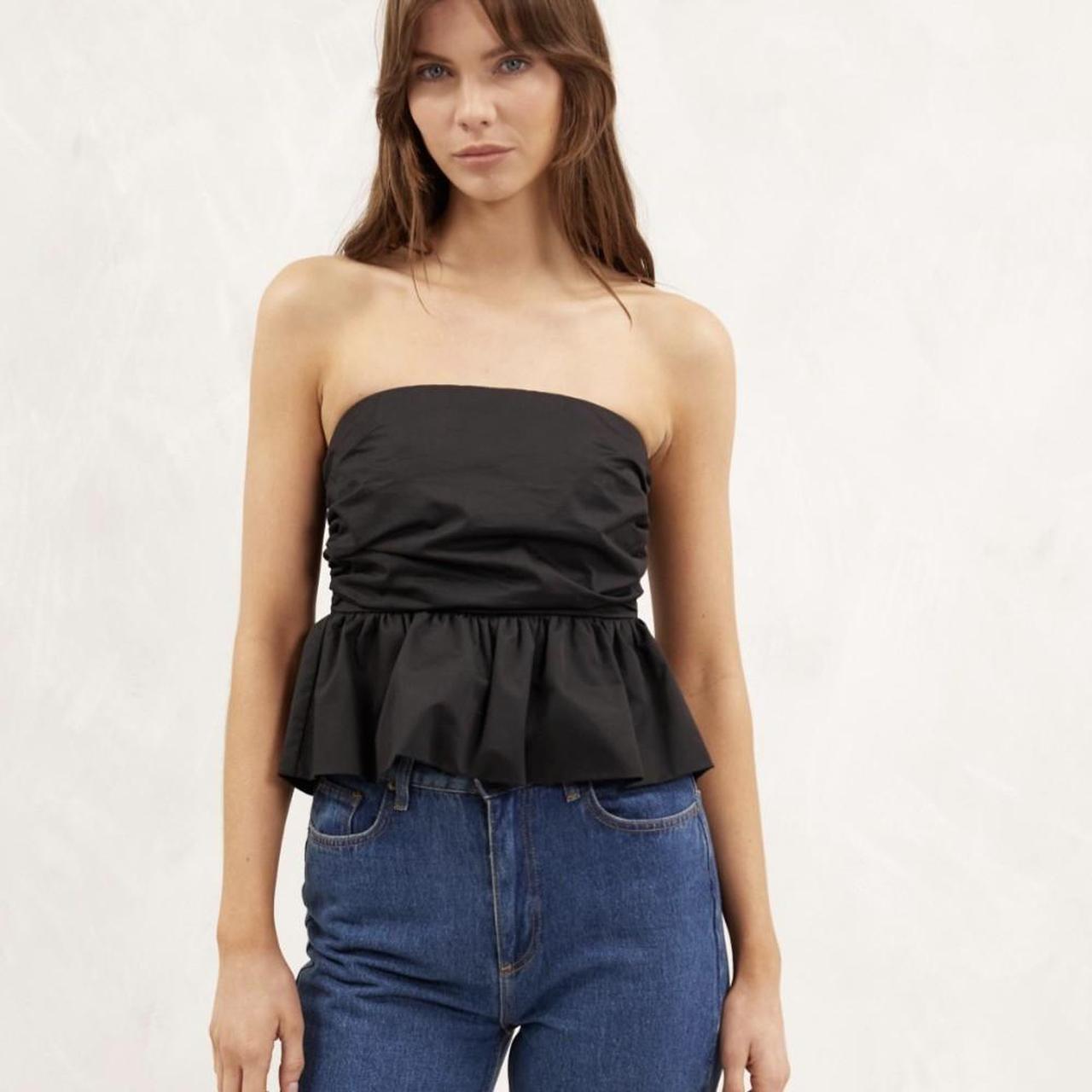 Aere strapless rouched top. Size 14 AUD. New with... - Depop