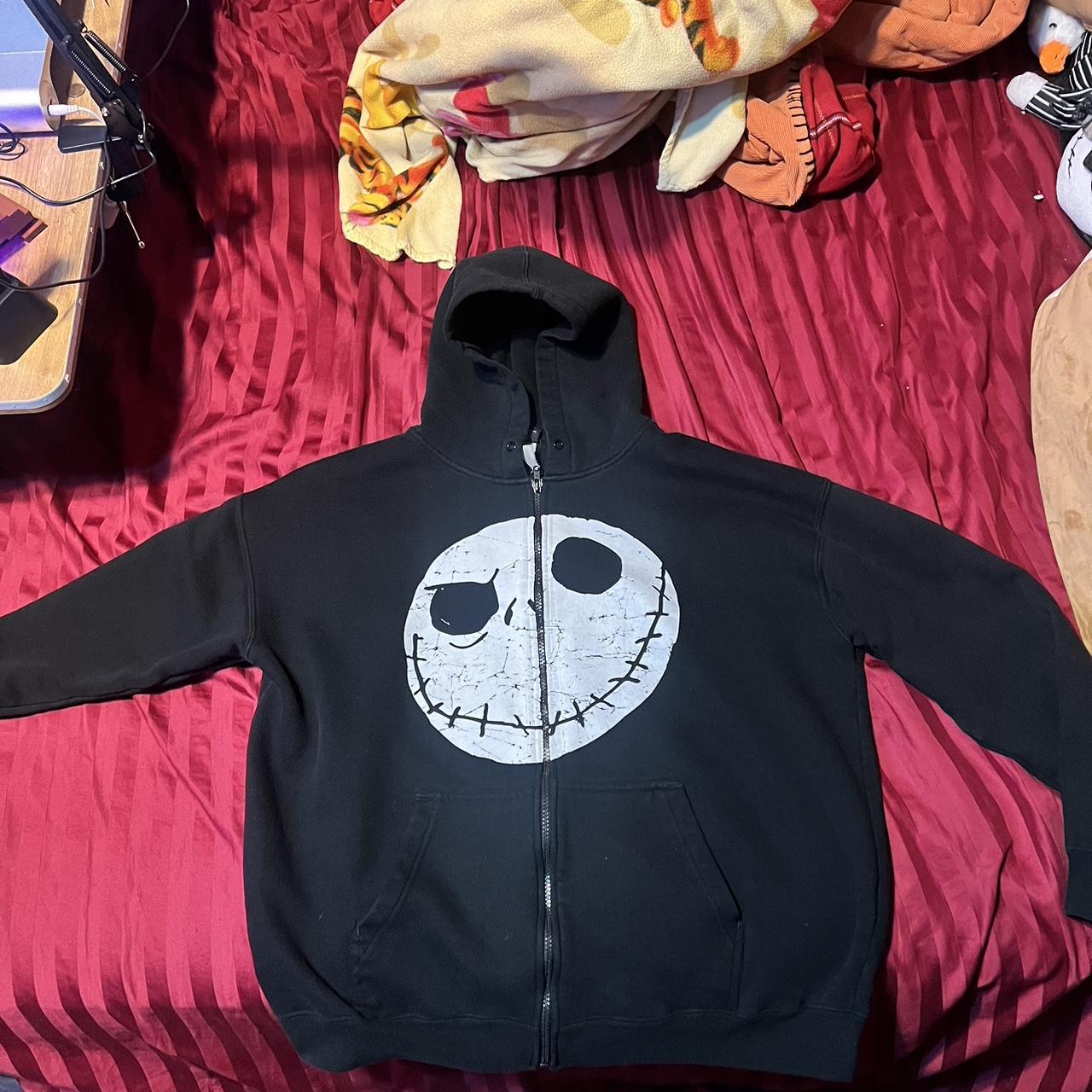 jack the skellington zip up! authentic disney zip... - Depop