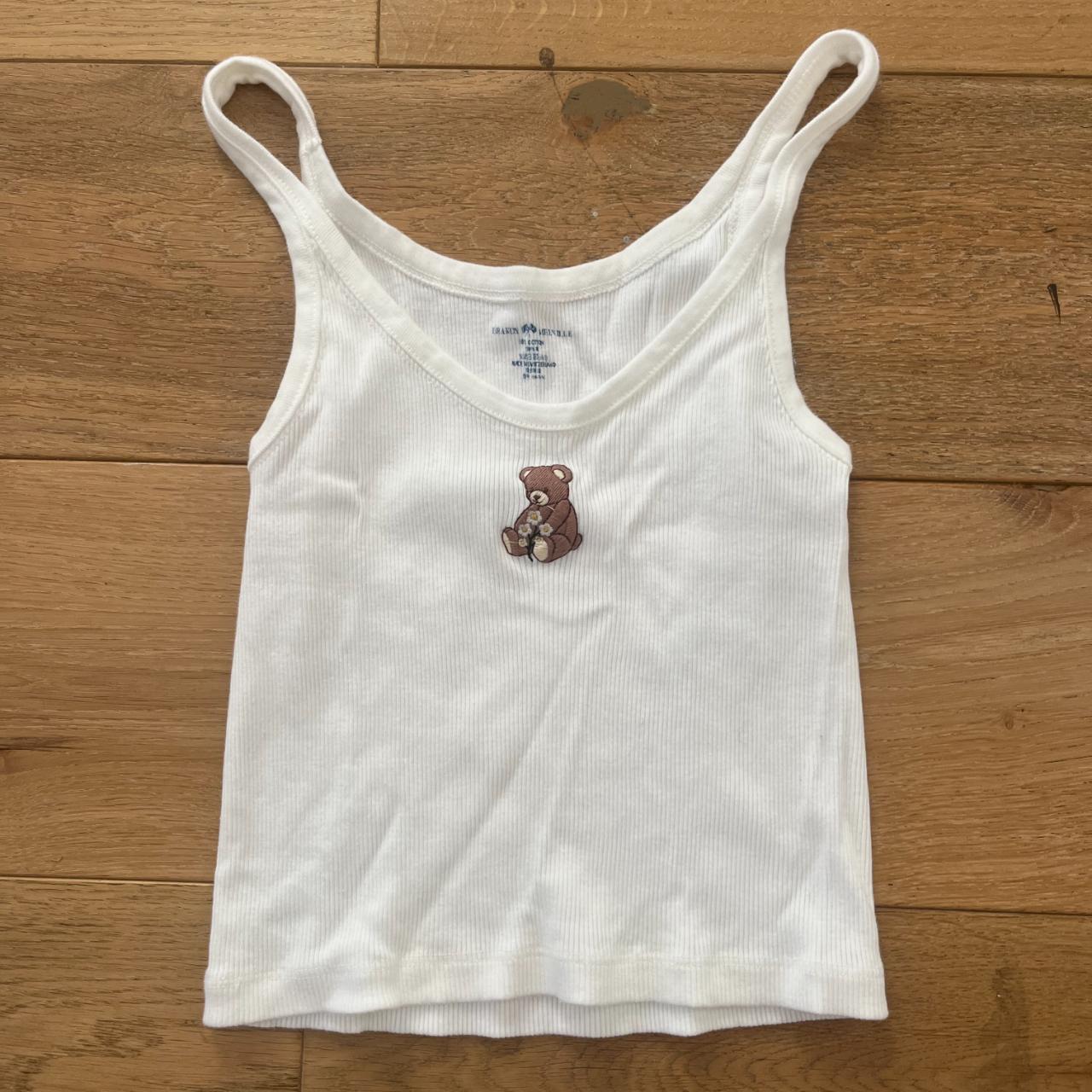 BRANDY MELVILLE TEDDY BEAR TANK TOP - never worn /... - Depop