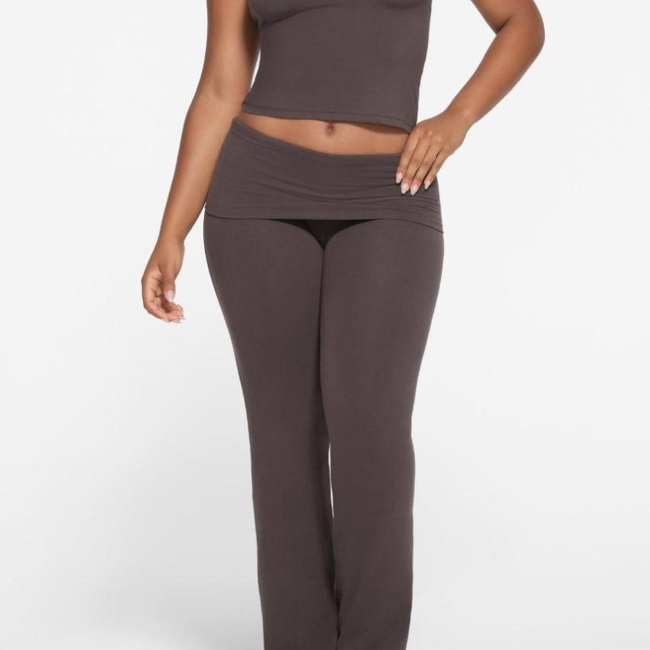 SKIMS cotton jersey “iron” foldover pant. worn once!... | Depop