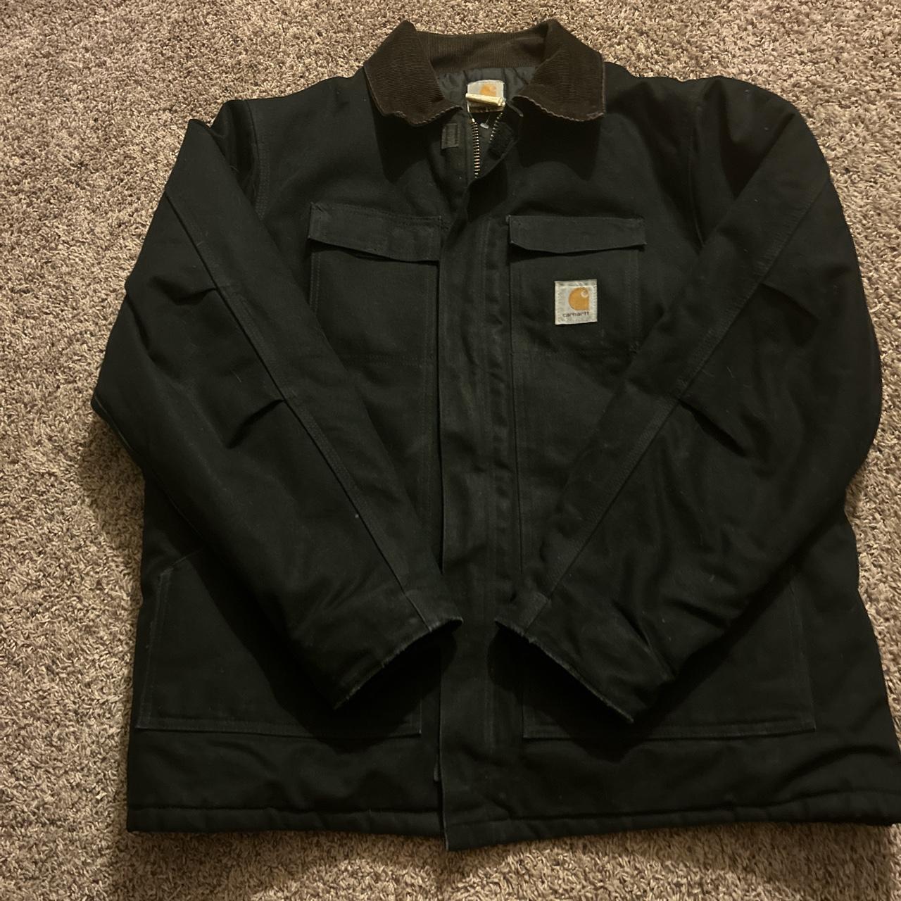 Carhartt Men's Black and Brown Jacket | Depop