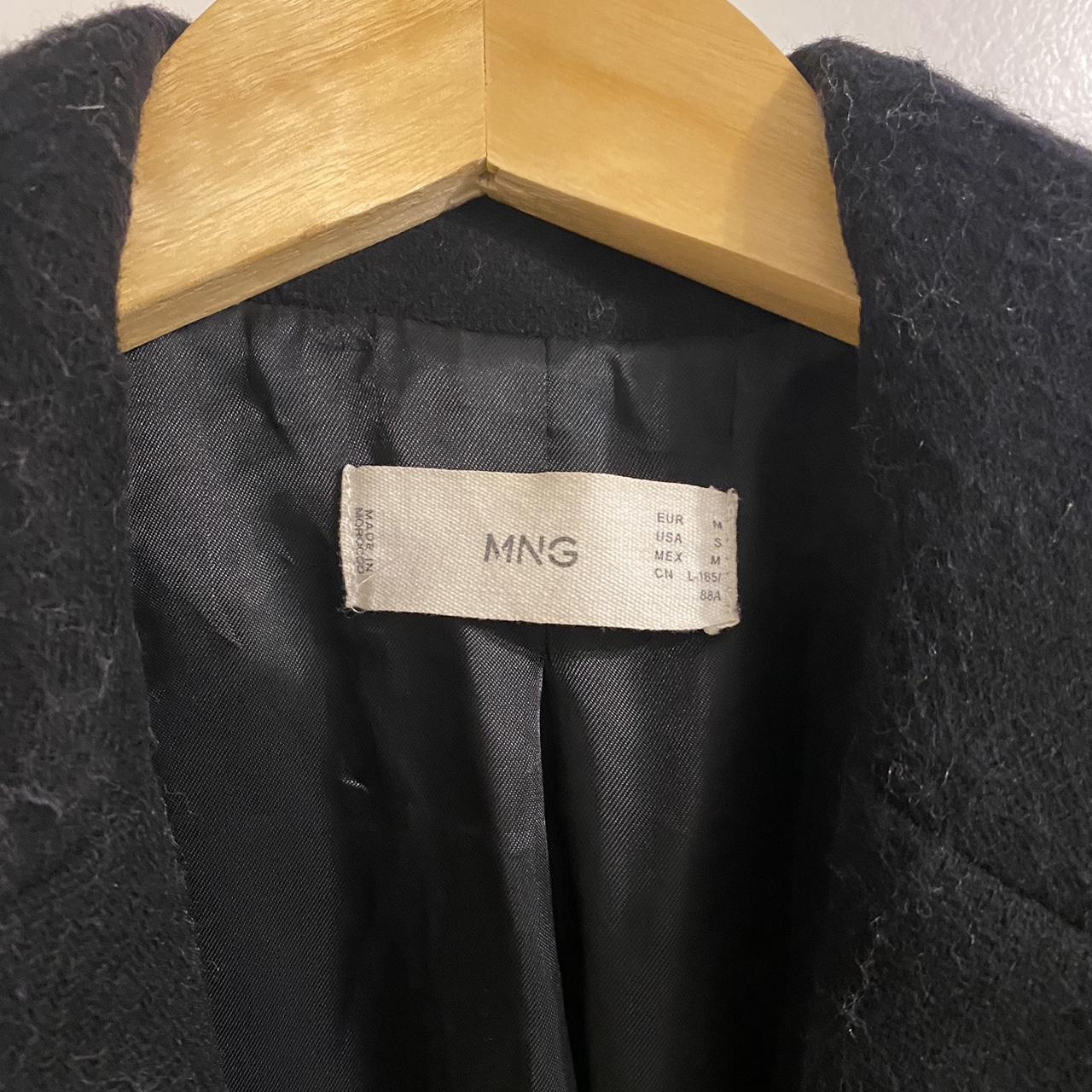 MNG black long line coat - military style. Size EUR... - Depop