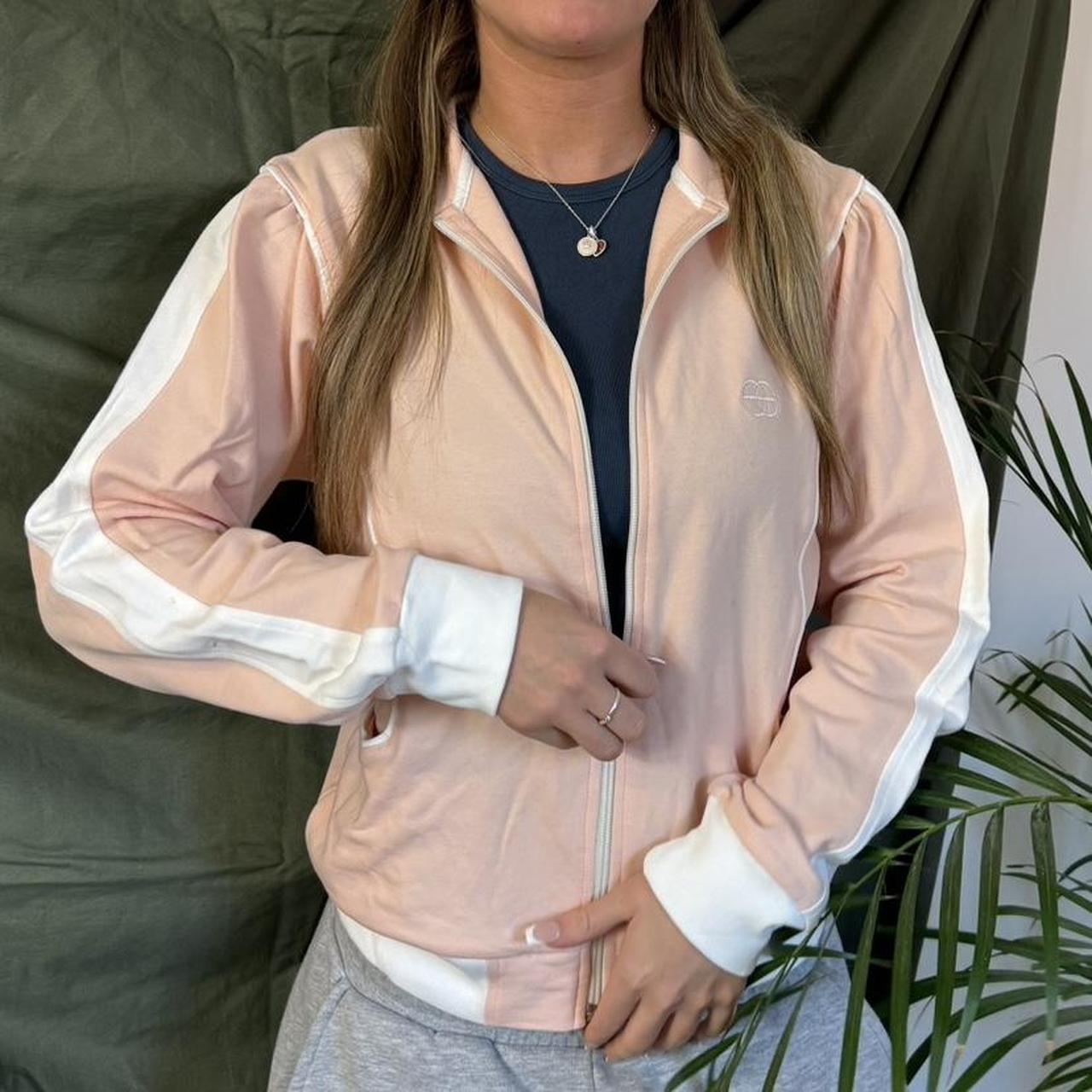 baby pink stussy track zip up jacket vintage dead... - Depop