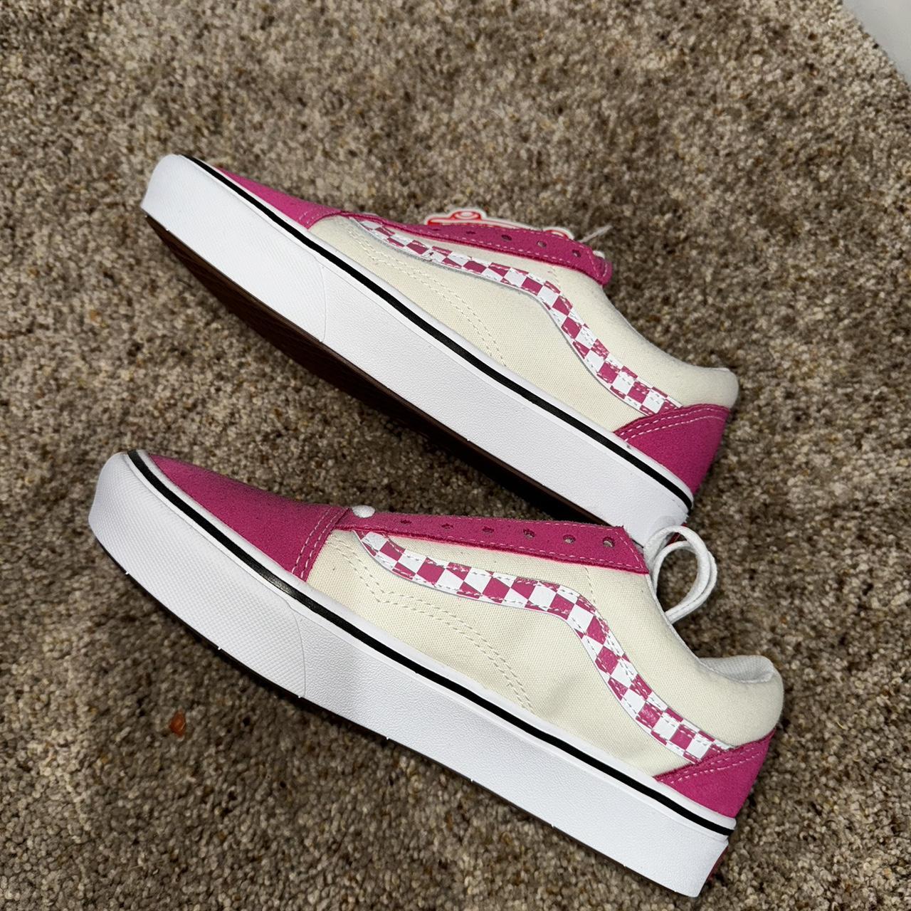 Pink Checkered Vans Size: 6.5Women Never worn! | Depop