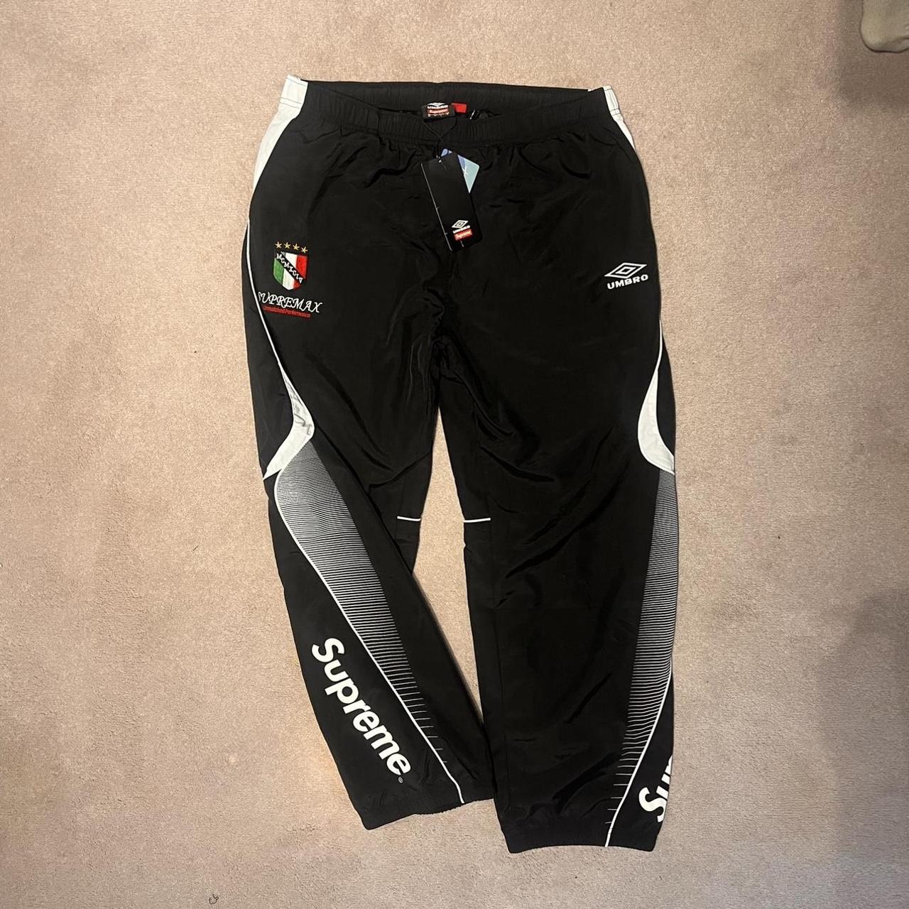 Supreme x Umbro Black Track pants, Brand new size:... - Depop