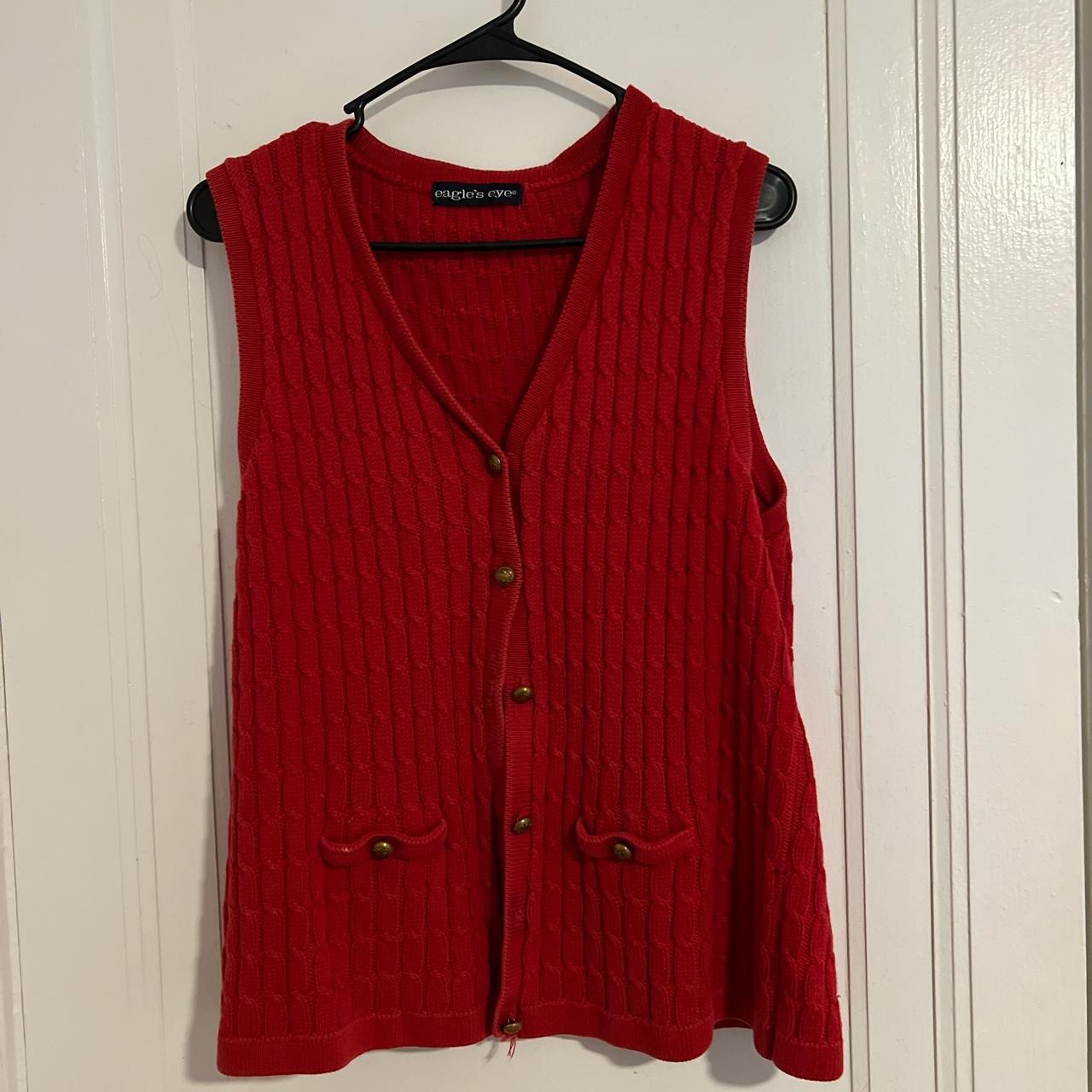 red vintage vest! never worn personally but in good... - Depop