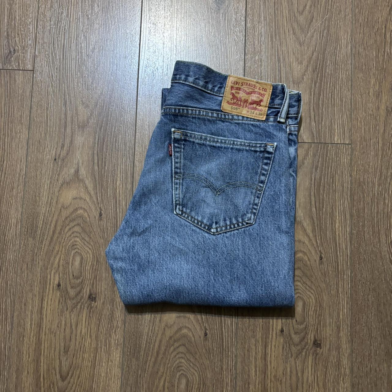 Levi's 505 Men's Jeans Regular Straight Fit Blue... | Depop